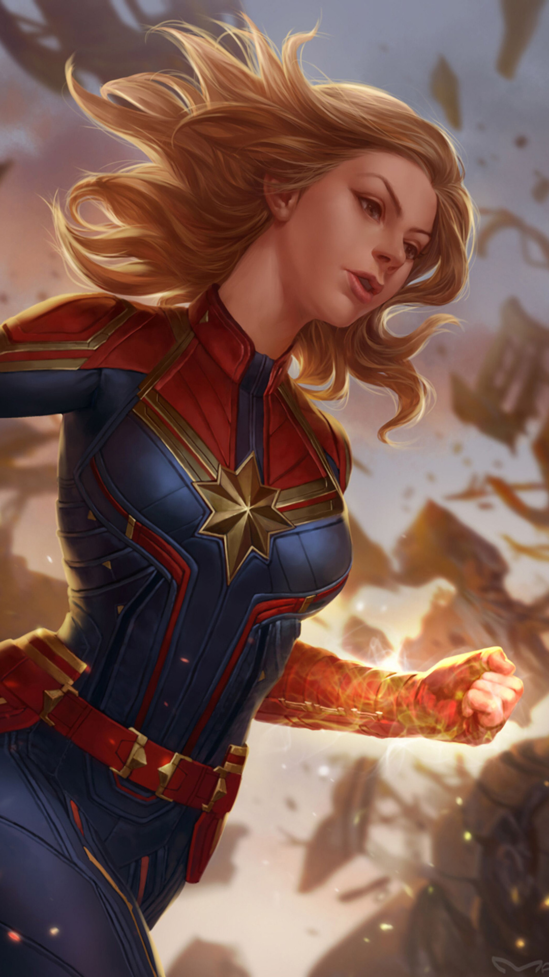 1080x1920 Captain Marvel Fantasy Art Iphone 7,6s,6 Plus, Pixel xl ,One ...