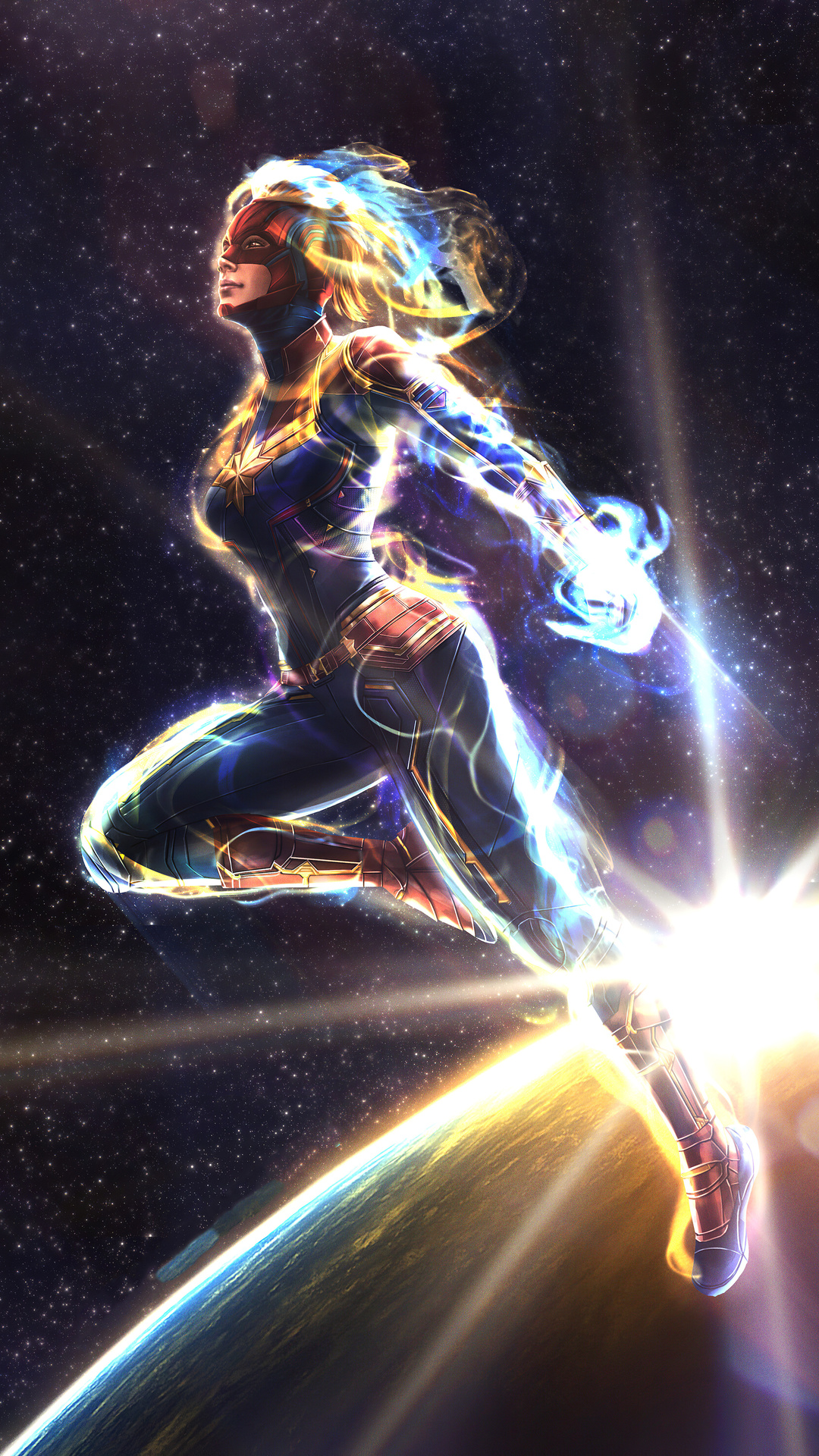 1080x1920 Captain Marvel Fly Away Iphone 7,6s,6 Plus, Pixel xl ,One ...