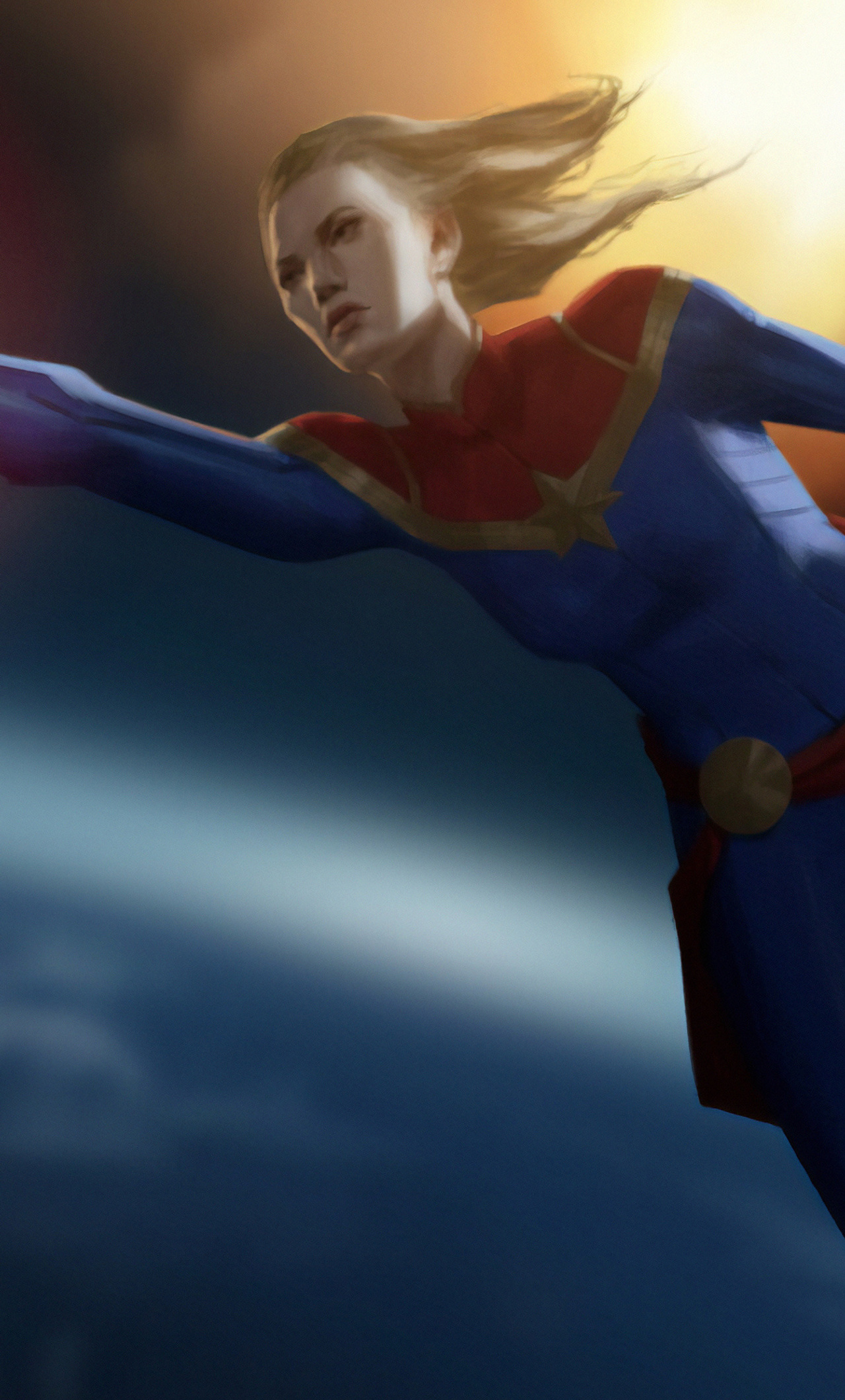 1280x2120 Captain Marvel Fly iPhone 6+ ,HD 4k Wallpapers,Images ...