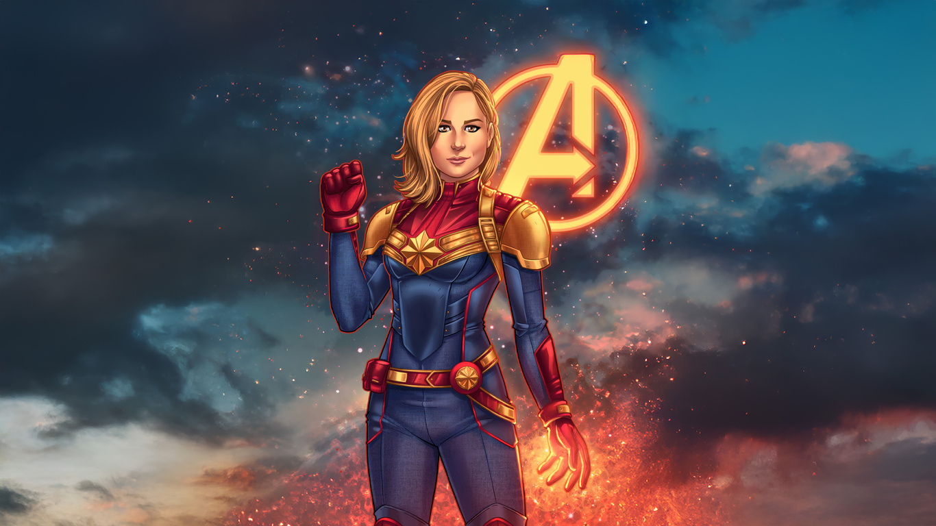 1366x768 Captain Marvel In Avengers Endgame 5k Laptop HD ,HD 4k ...