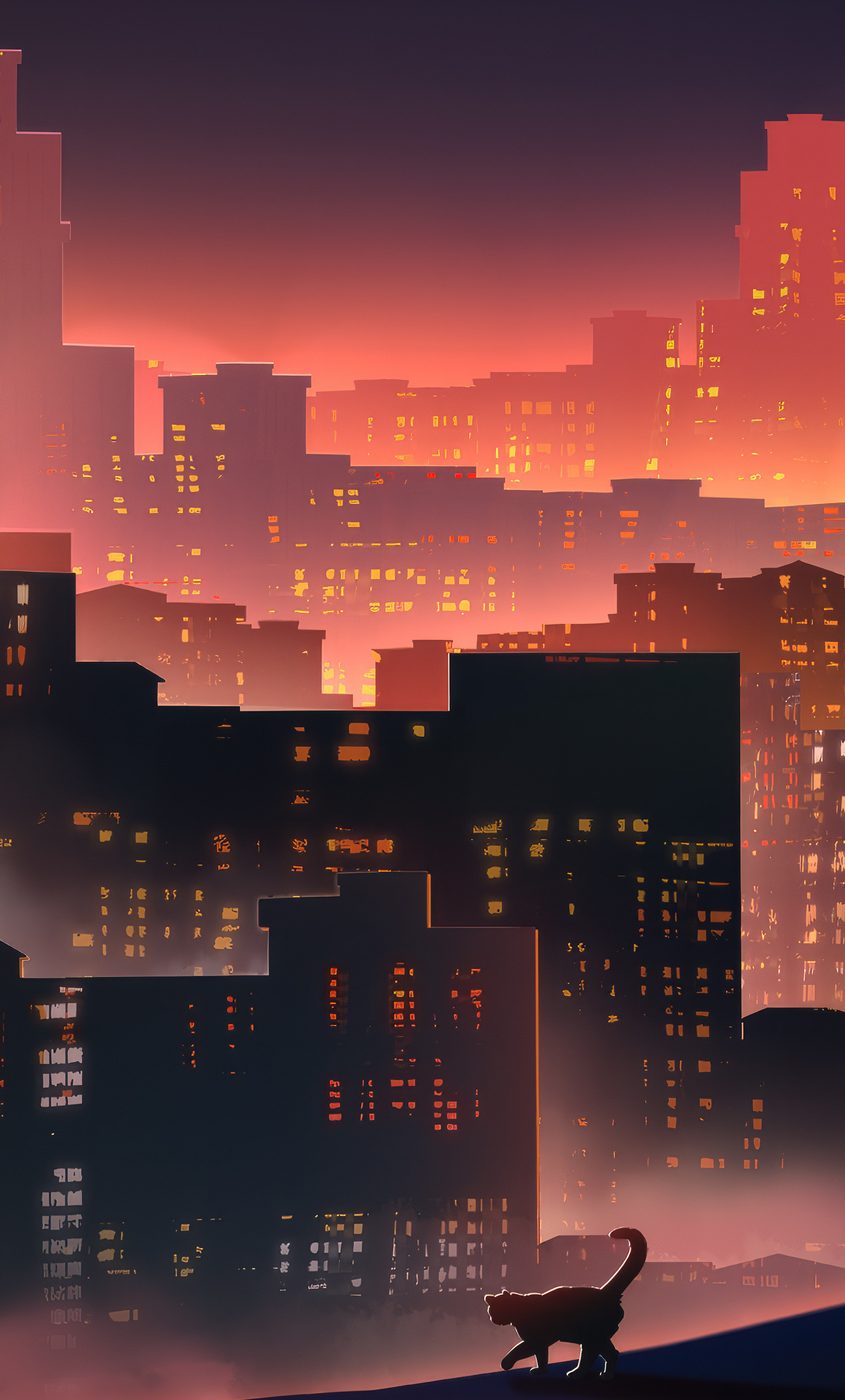 1280x2120 Cat In Big City Life iPhone 6+ ,HD 4k Wallpapers,Images ...