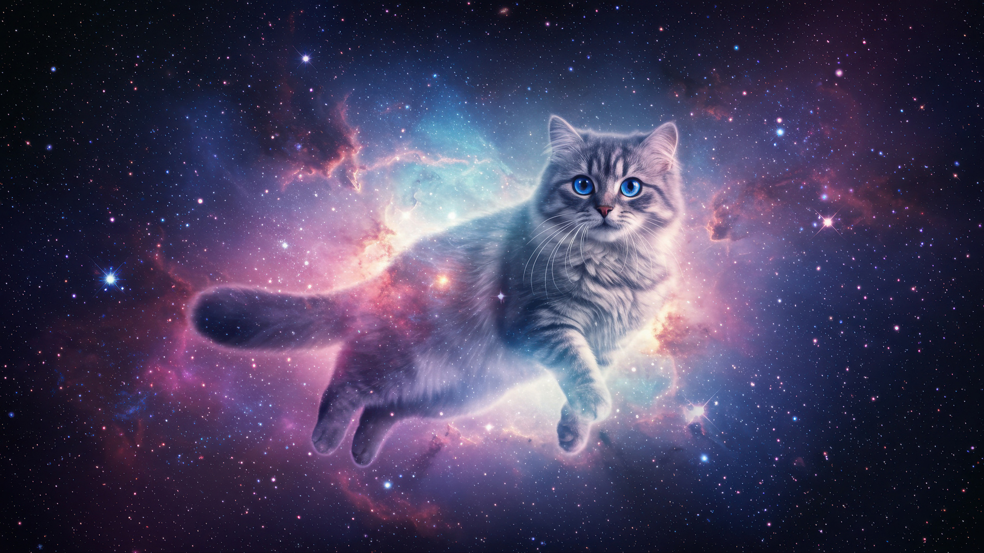 1920x1080 Cat In Galaxy Laptop Full HD 1080P ,HD 4k Wallpapers,Images ...