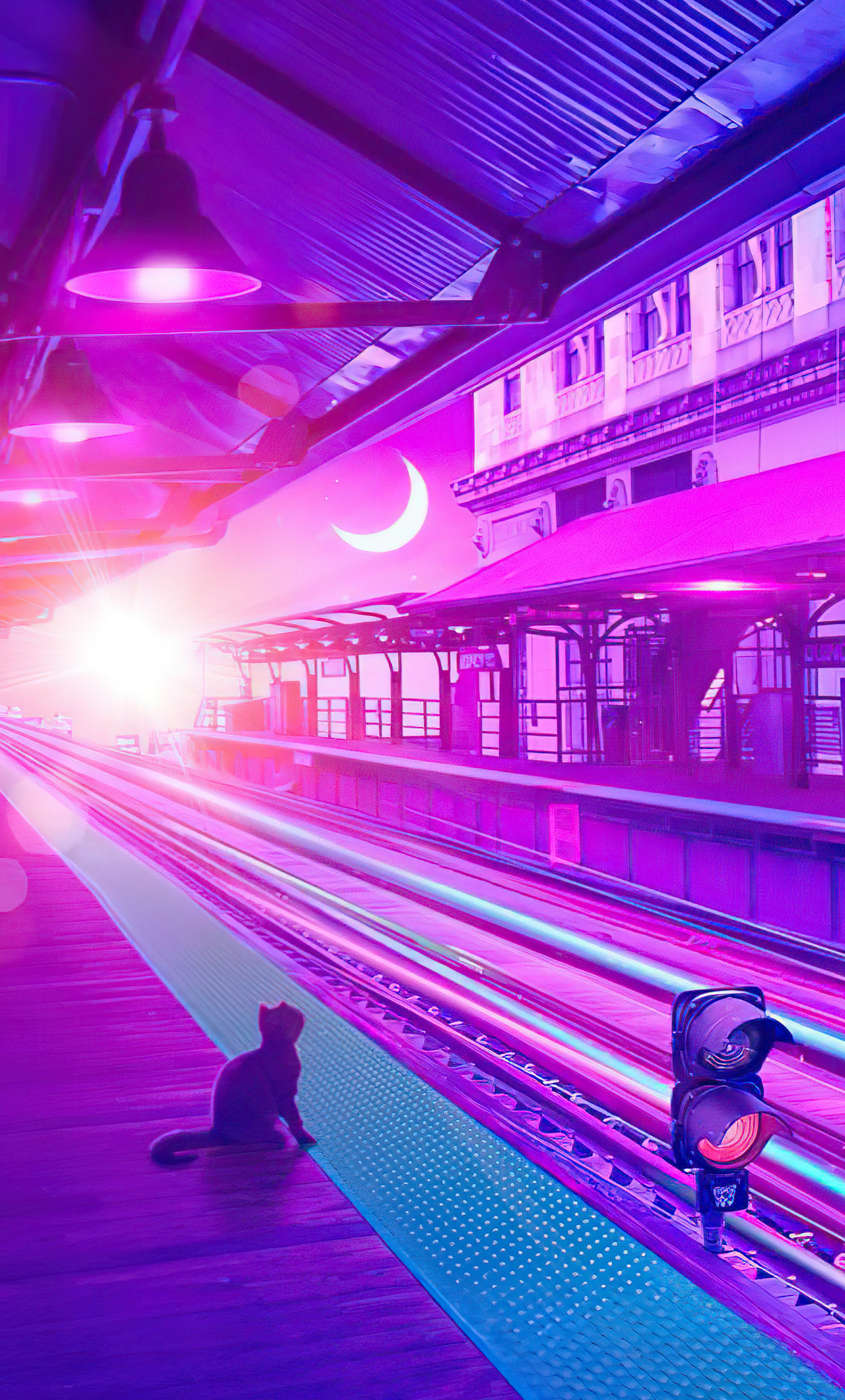 1280x2120 Cat Synthwave iPhone 6+ ,HD 4k Wallpapers,Images,Backgrounds ...