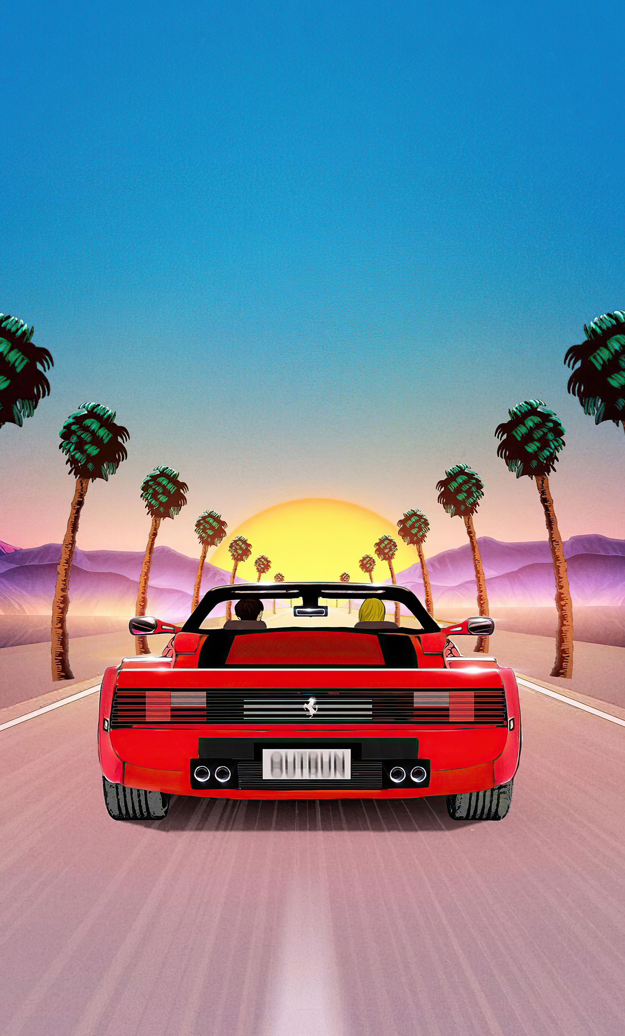 1280x2120 Chasing The Sun Ferrari 5k iPhone 6+ ,HD 4k Wallpapers,Images ...