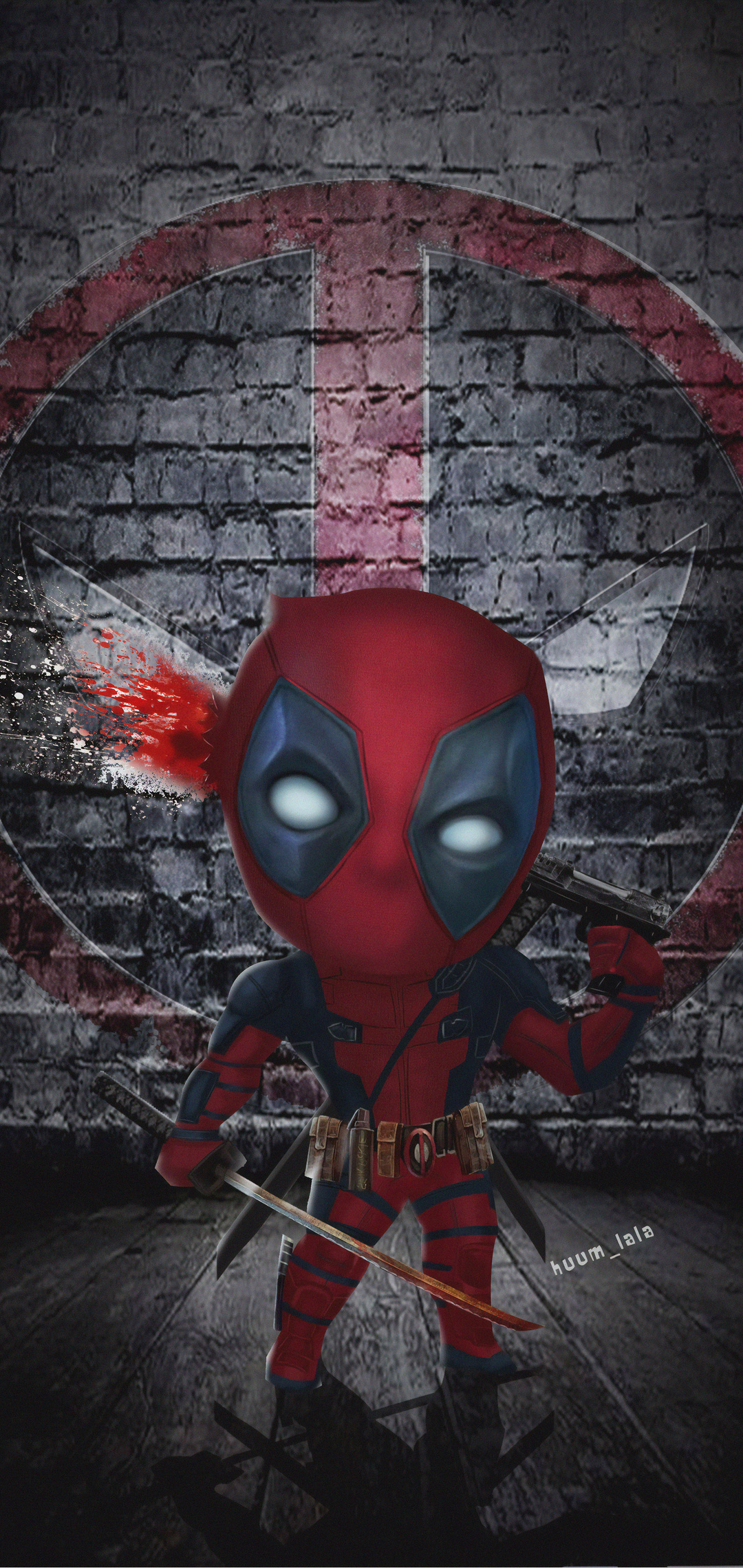 1080x2280 Chibi Deadpool 4k Artwork One Plus 6,Huawei p20,Honor view 10 ...