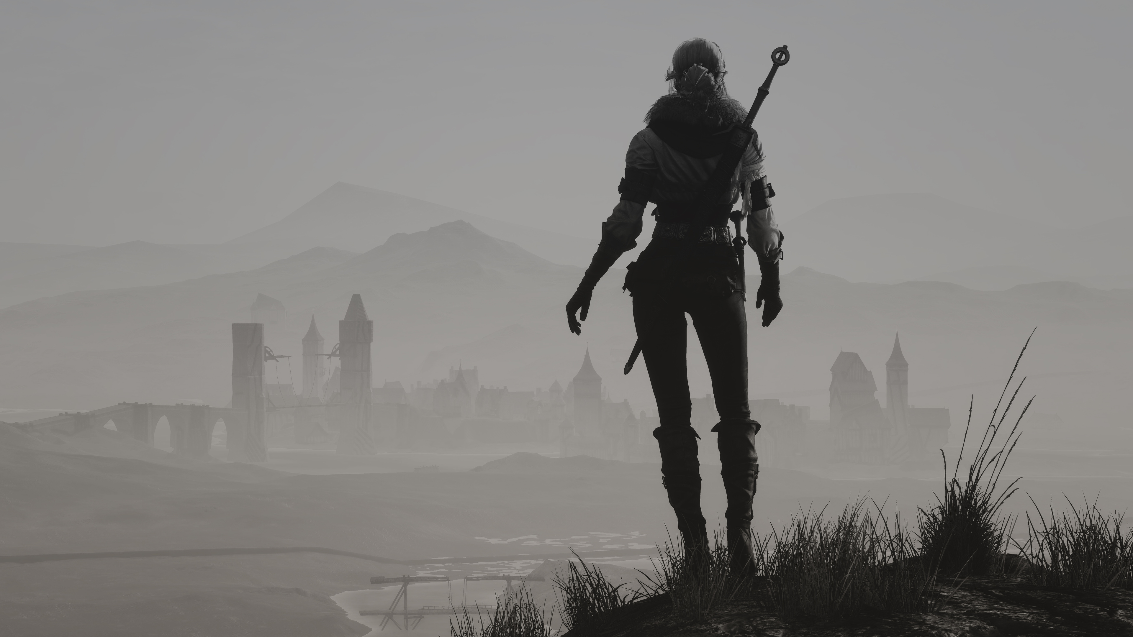 3840x2160 Ciri The Witcher 3 Wild Hunt Minimal 8k 4K ,HD 4k Wallpapers ...