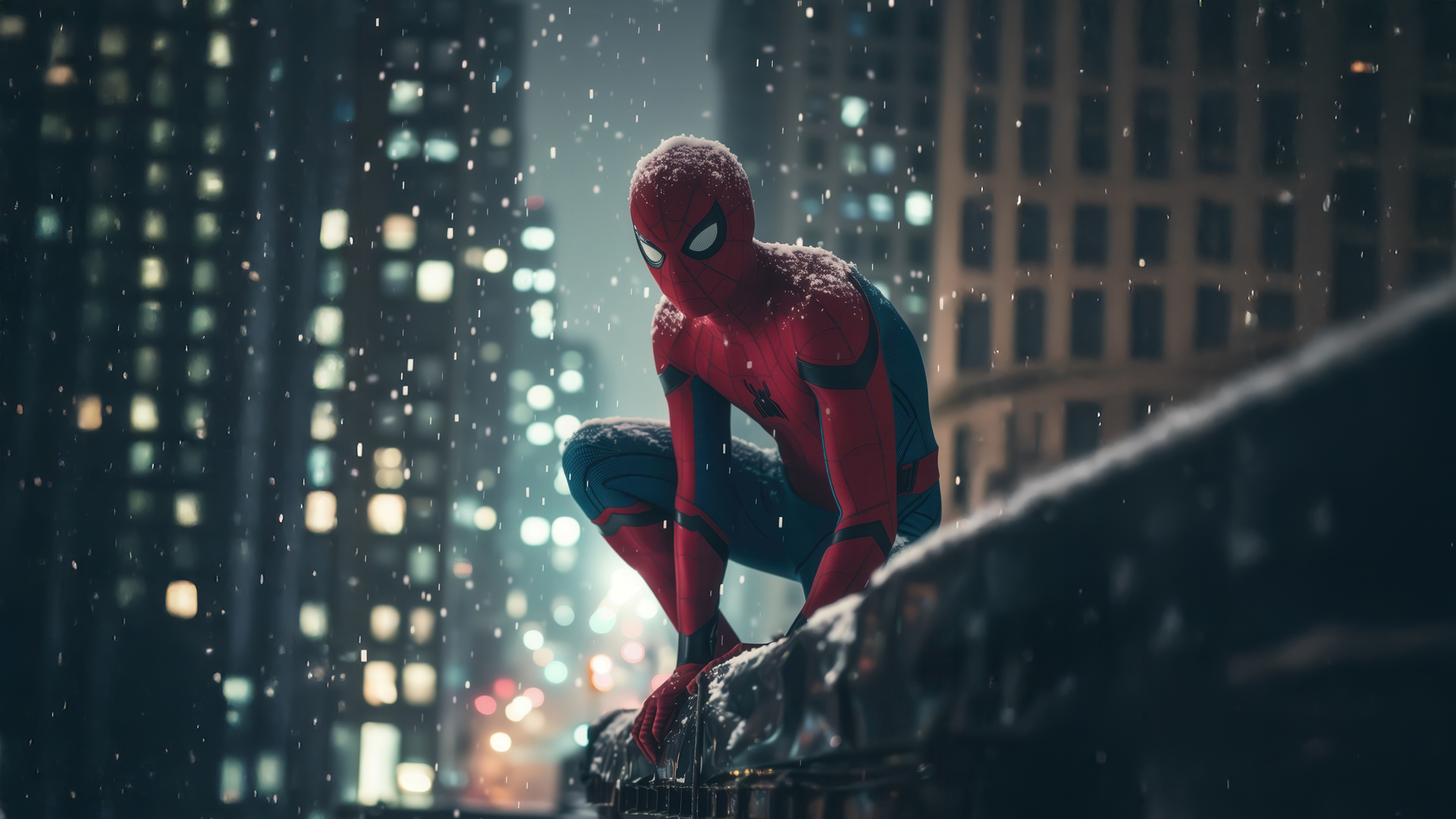 1920x1080 City Silent Guardian Spiderman Laptop Full Hd 1080p ,hd 4k