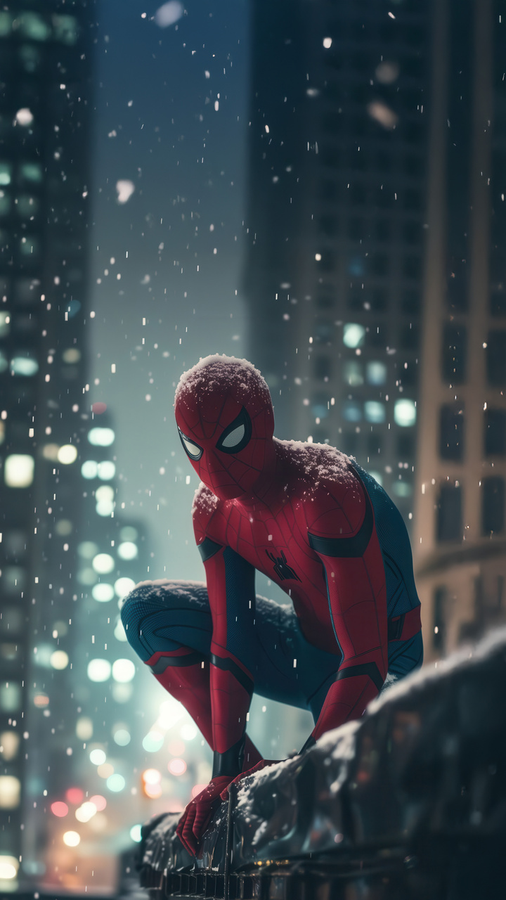 720x1280 City Silent Guardian Spiderman Moto G,X Xperia Z1,Z3 Compact ...