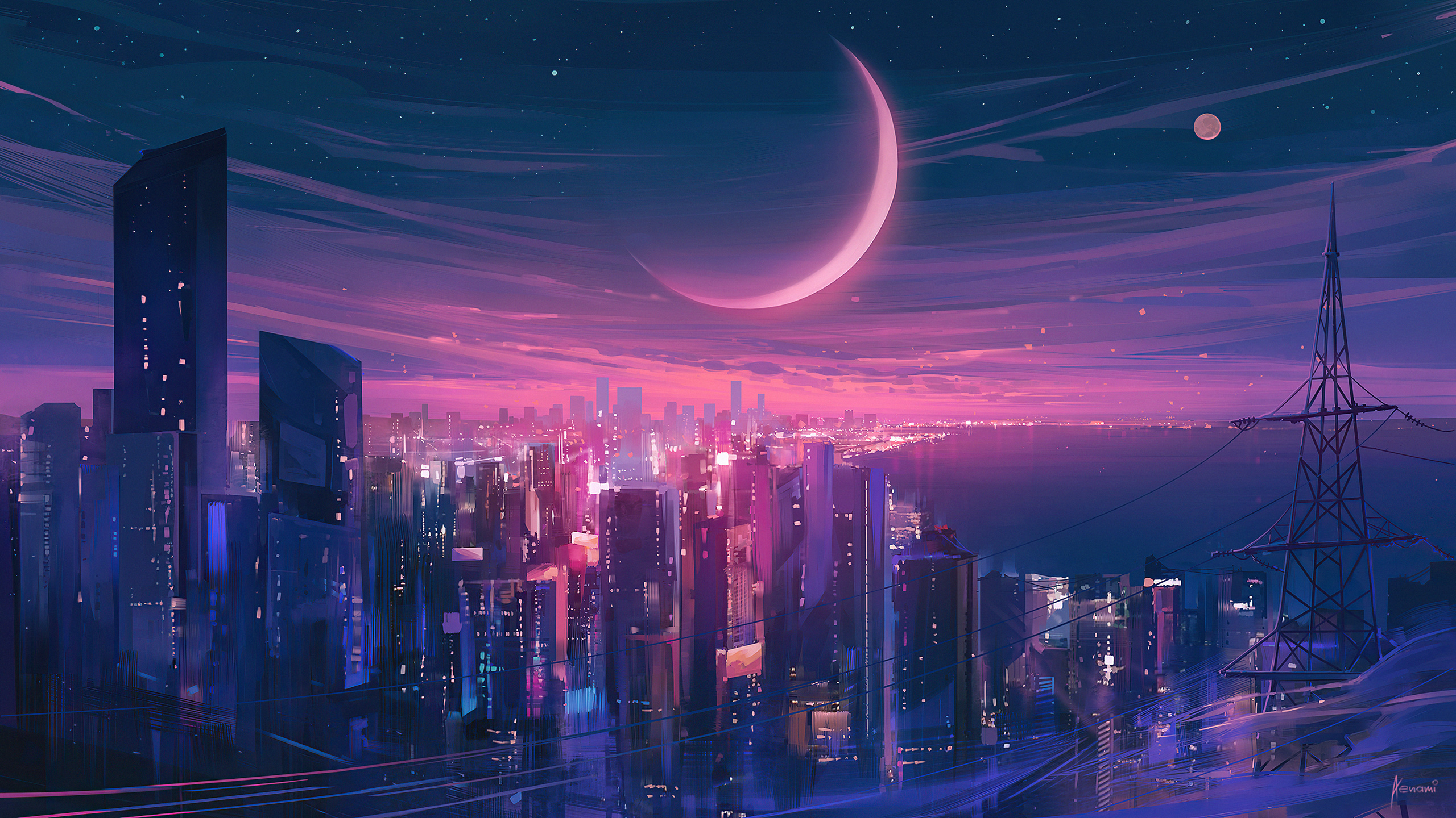 2560x1440 Cityscape Synthwave 5k 1440P Resolution ,HD 4k Wallpapers ...