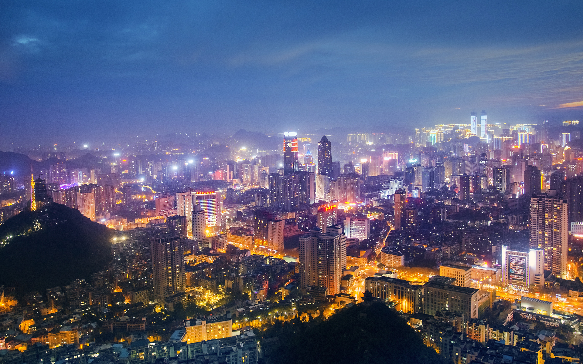 1920x1200 Cityscape Twilight Buildings Panorama View 5k 1080P ...