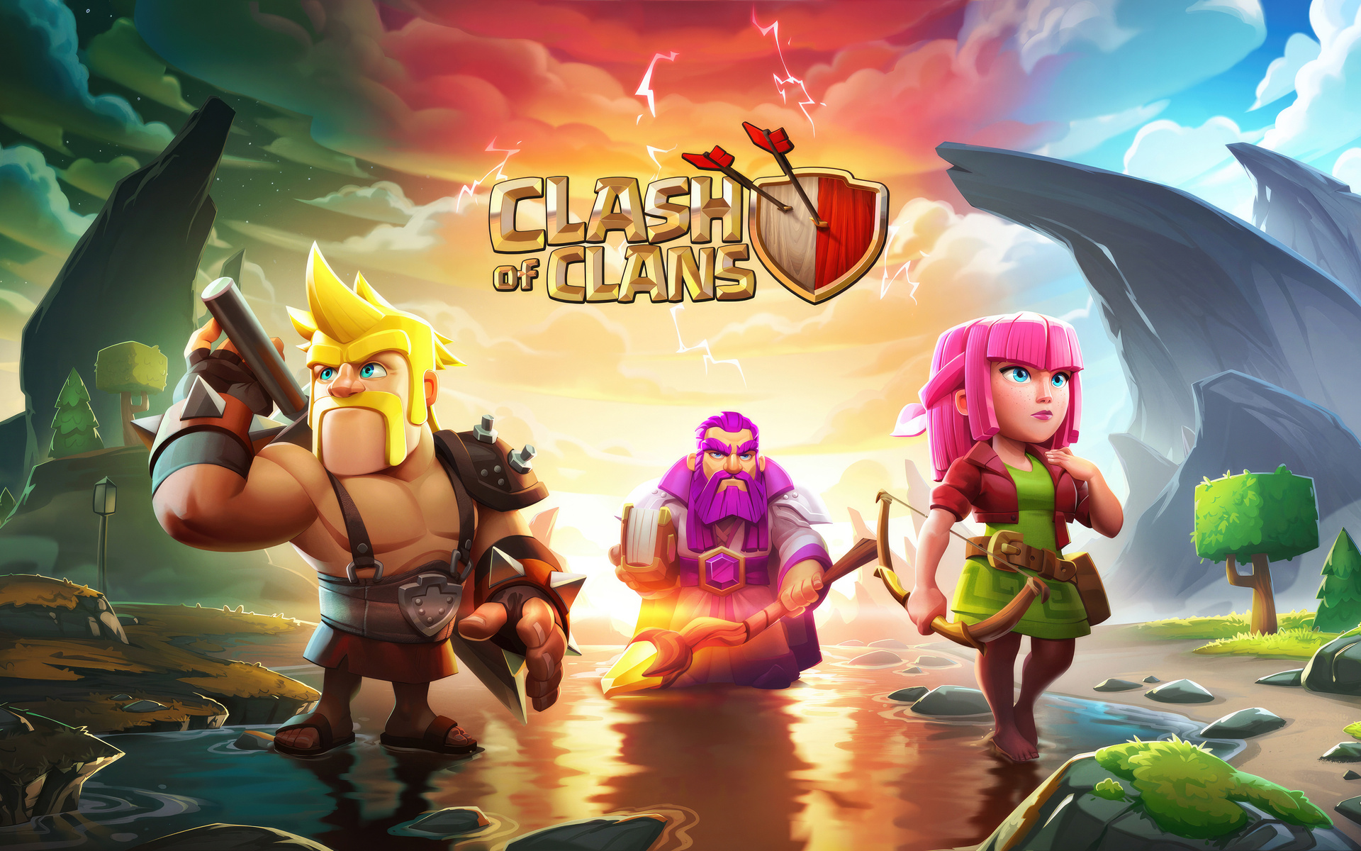 1920x1200 Clash Of Clans X Final Fantasy Vii Rebirth 1080P Resolution ...