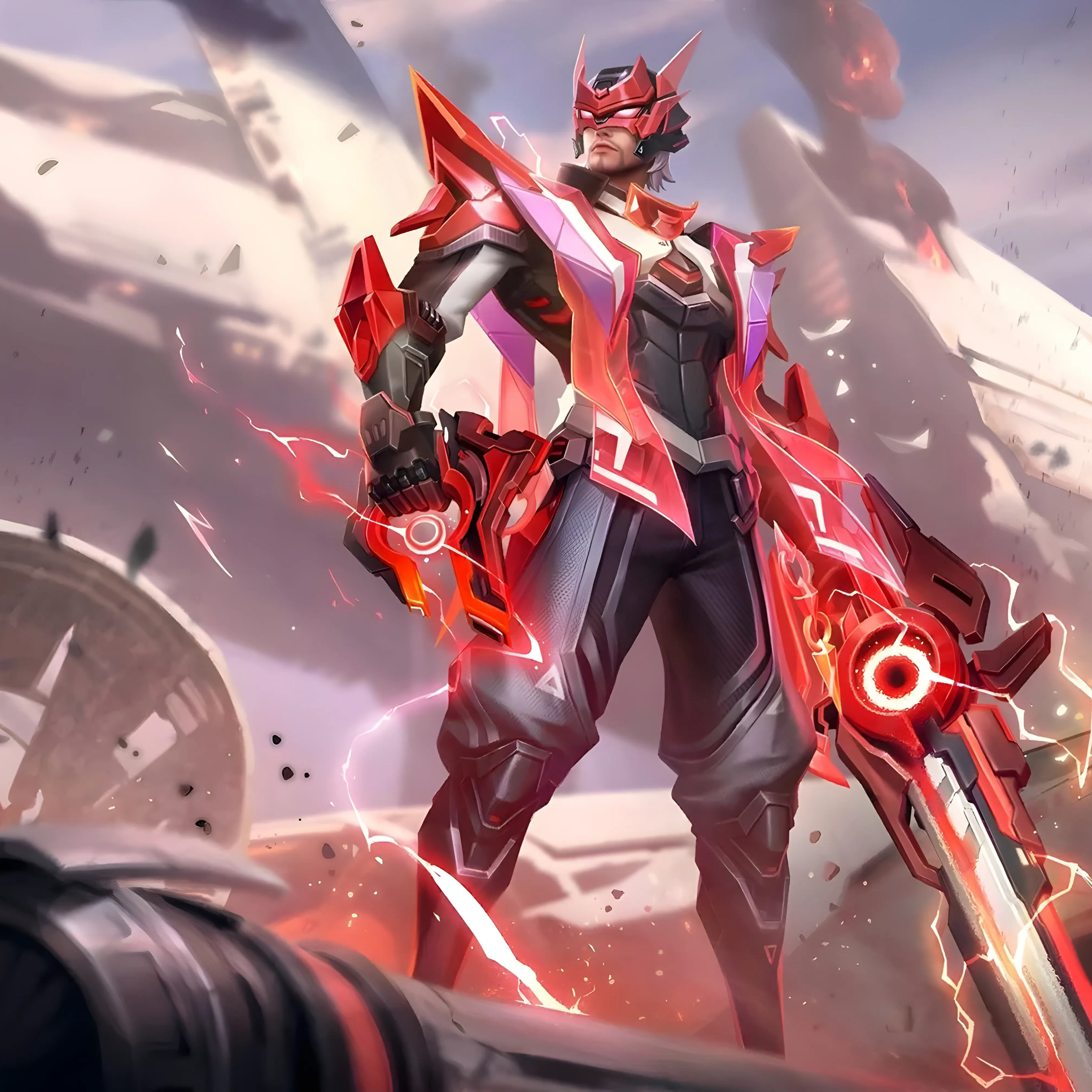 2932x2932 Clint Crimson Blast Skin In Mobile Legends Ipad Pro Retina ...