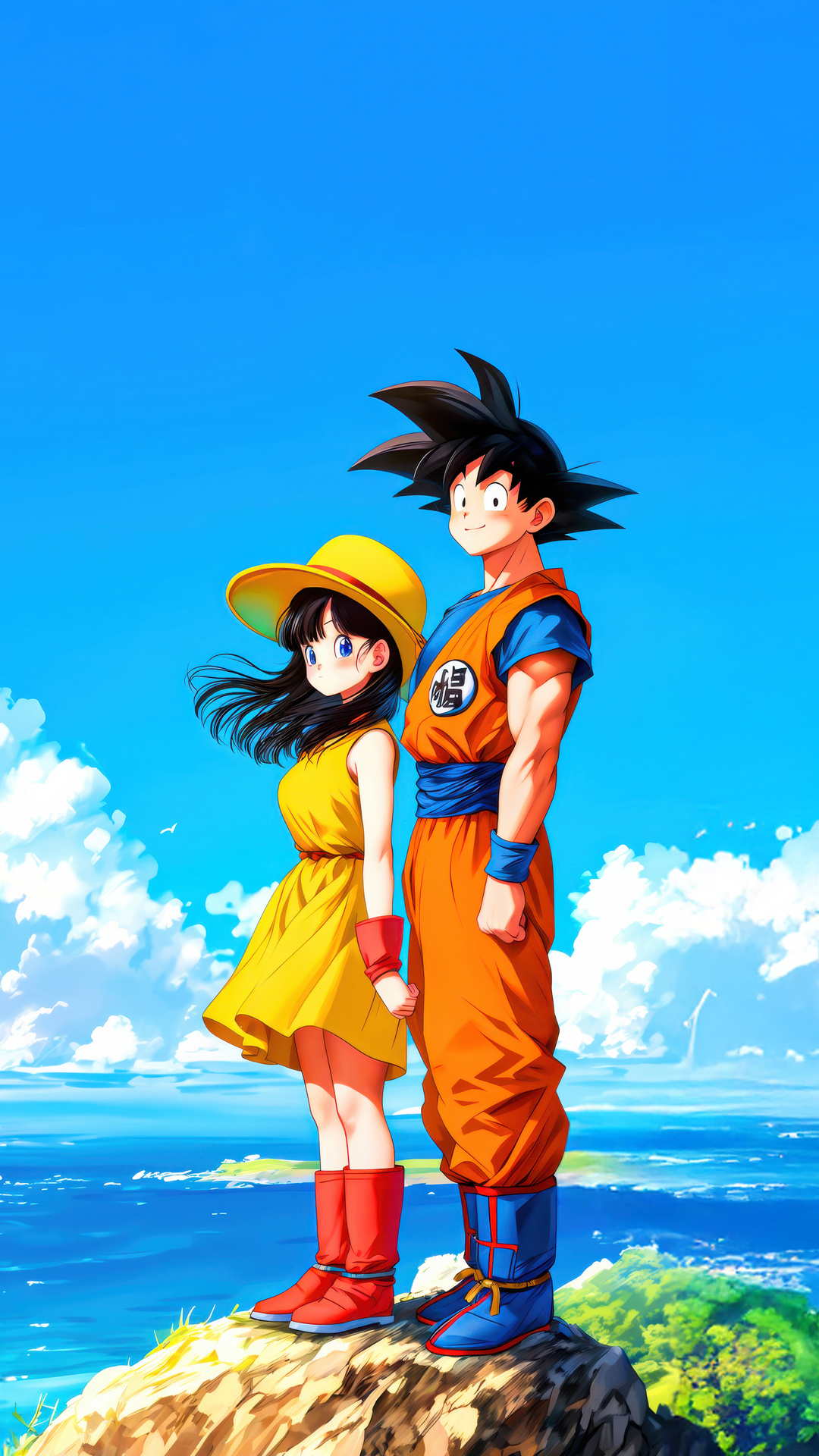 1080x1920 Coastal Calm With Chi Chi And Goku Iphone 7,6s,6 Plus, Pixel ...