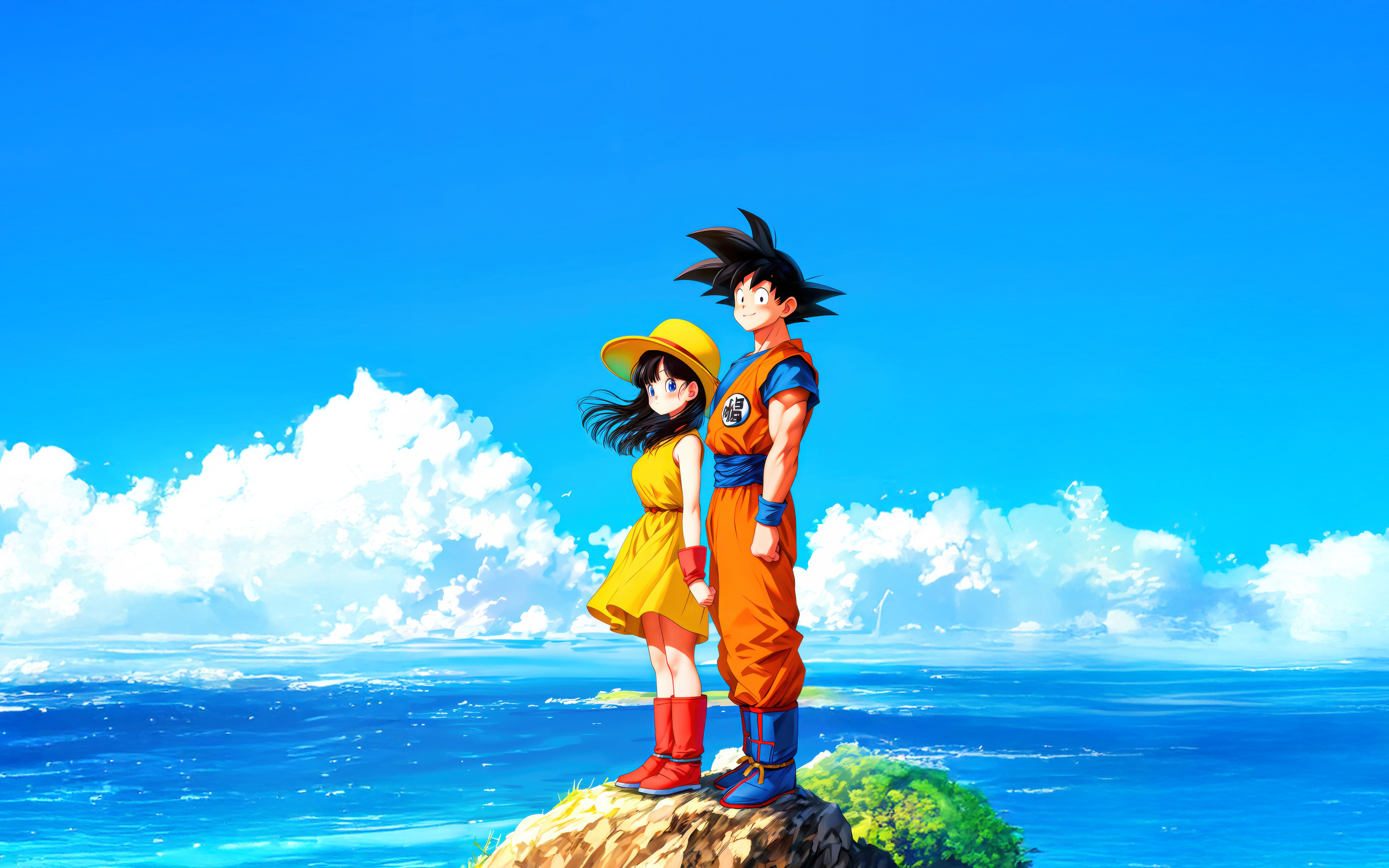 2560x1600 Coastal Calm With Chi Chi And Goku Wallpaper,2560x1600 ...