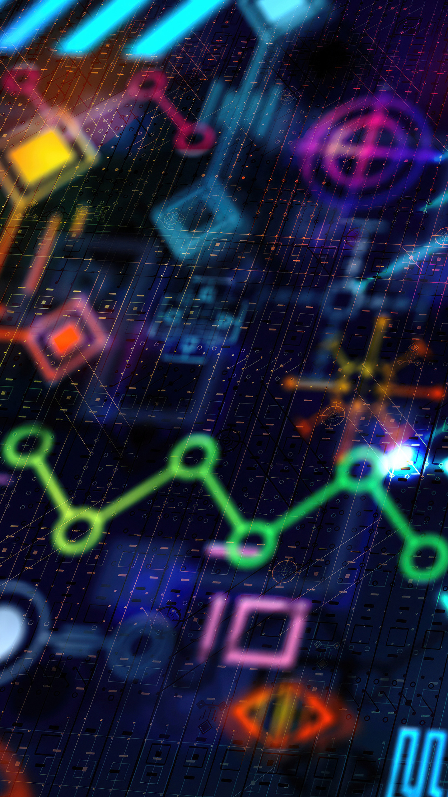 1440x2560 Colored Frequencies 4k Samsung Galaxy S6,S7 ,Google Pixel XL ...