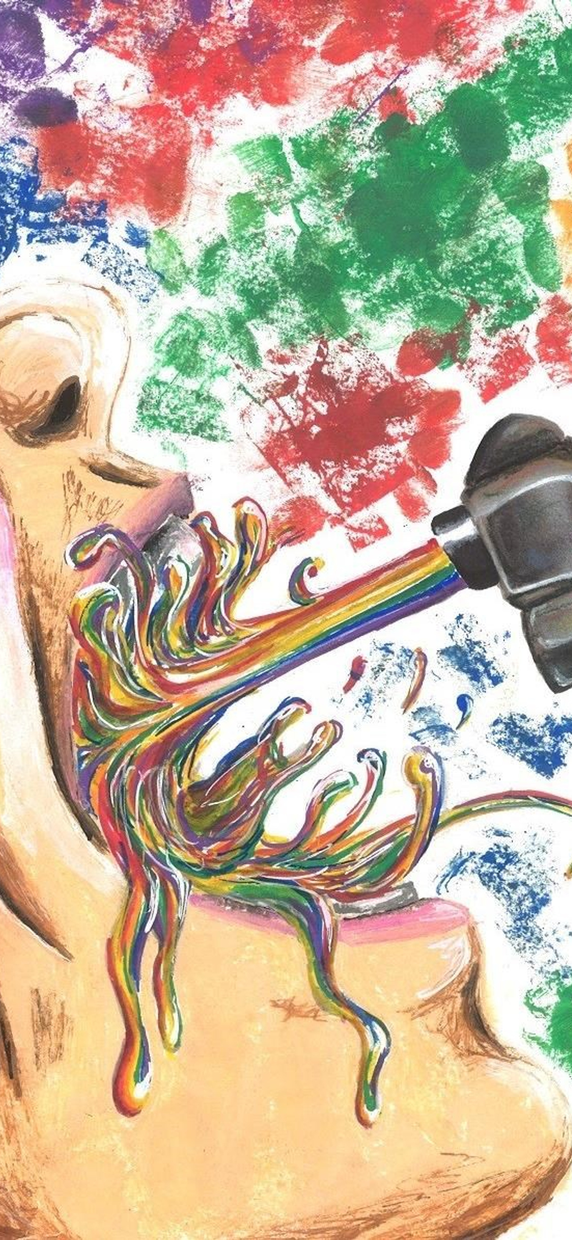 1125x2436 Colorful Gun Digital Art Iphone XS,Iphone 10,Iphone X ,HD 4k ...