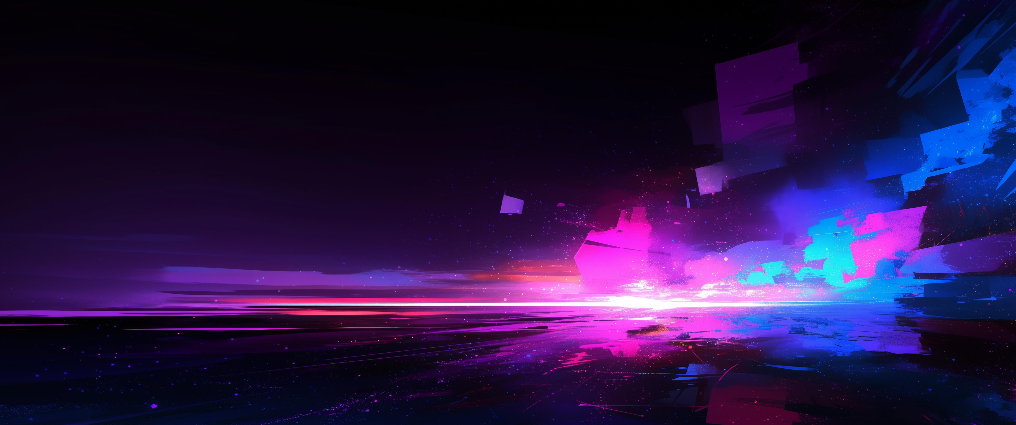 3440x1440 Colorful Light Streaks Abstract UltraWide Quad HD 1440P ,HD ...