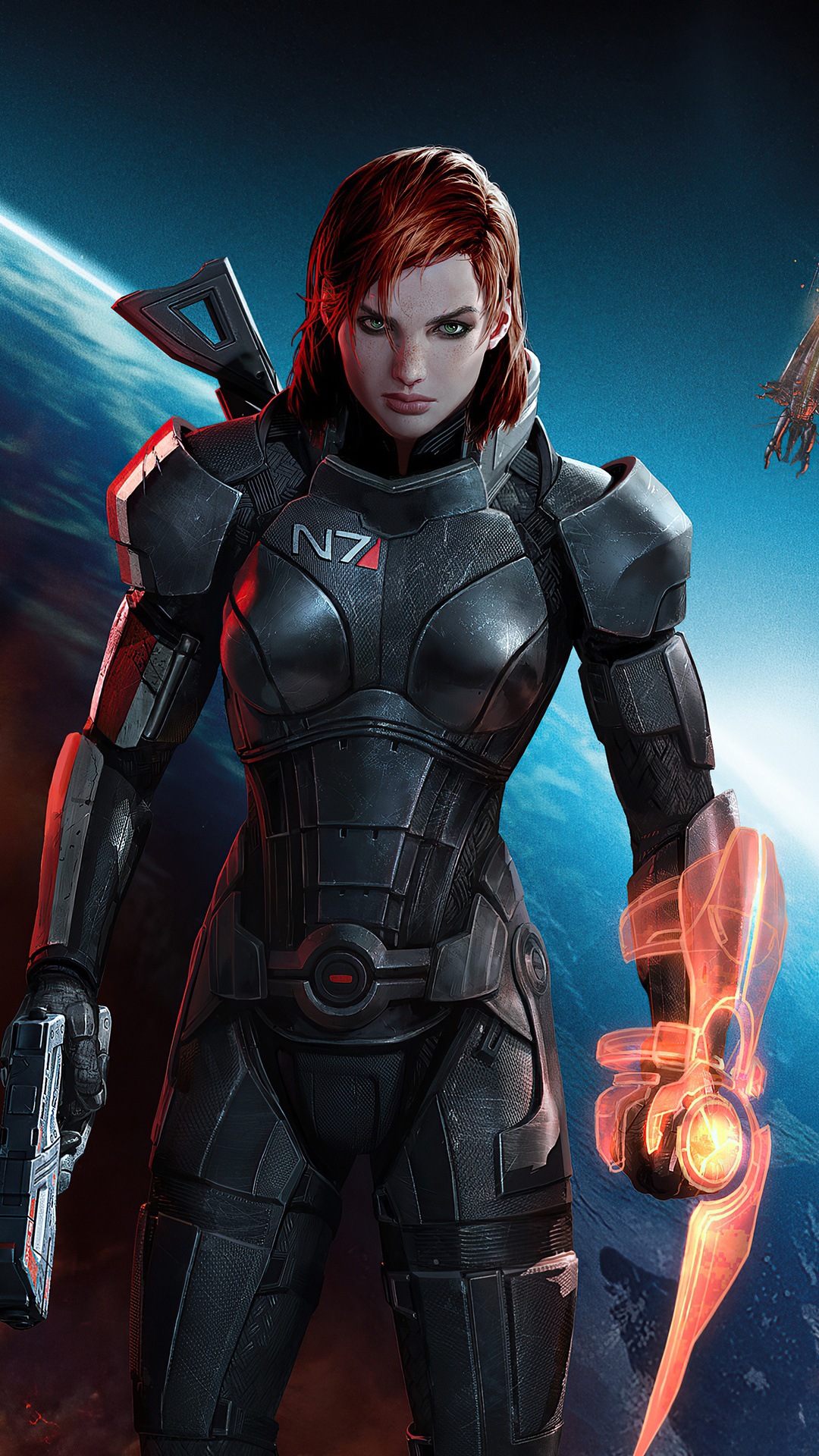1080x1920 Commander Shepard Mass Effect 3 4k Iphone 7,6s,6 Plus, Pixel ...