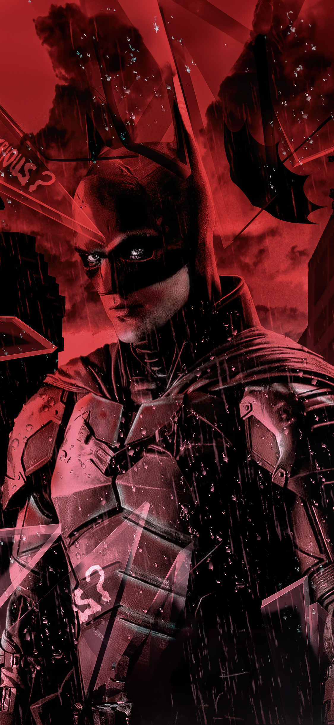 1125x2436 Crimson Crusader Batman In Red Iphone XS,Iphone 10,Iphone X ...
