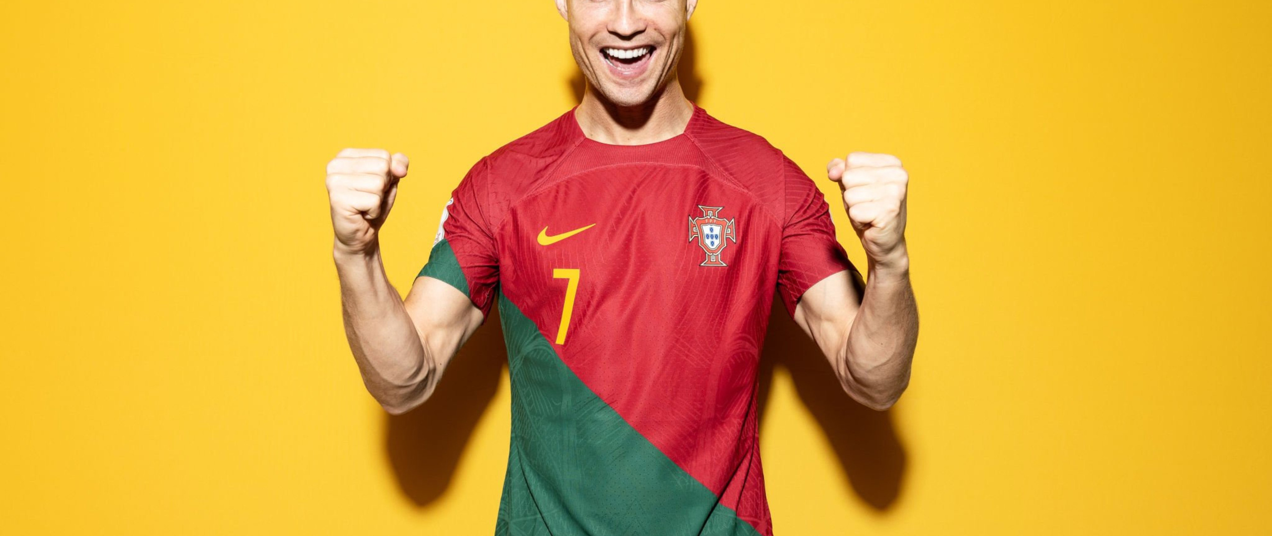 2560x1080 Cristiano Ronaldo Fifa World Cup Qatar Wallpaper 2560x1080
