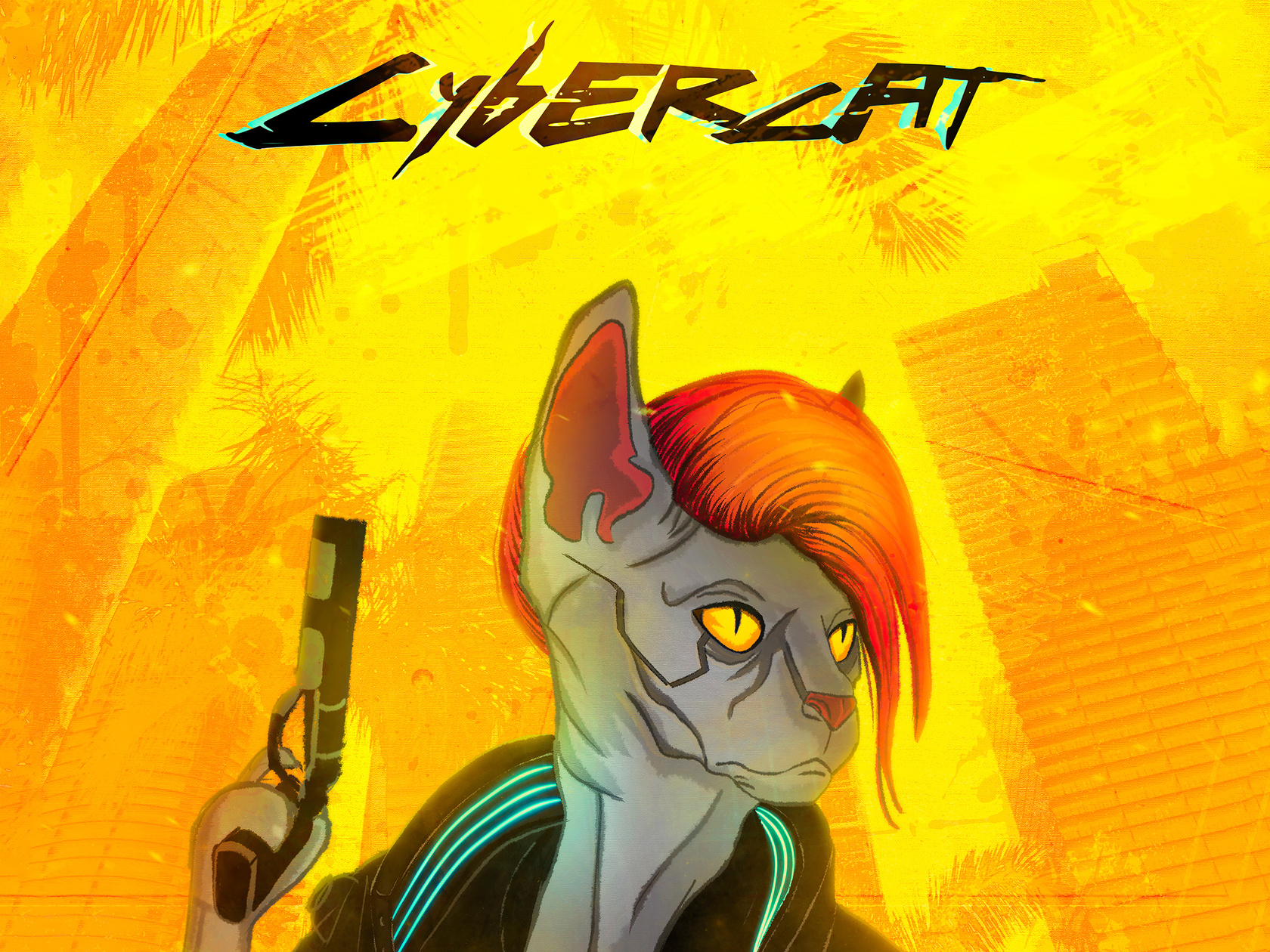 1680x1260 Cybercat X Cyberpunk 2077 1680x1260 Resolution HD 4k ...
