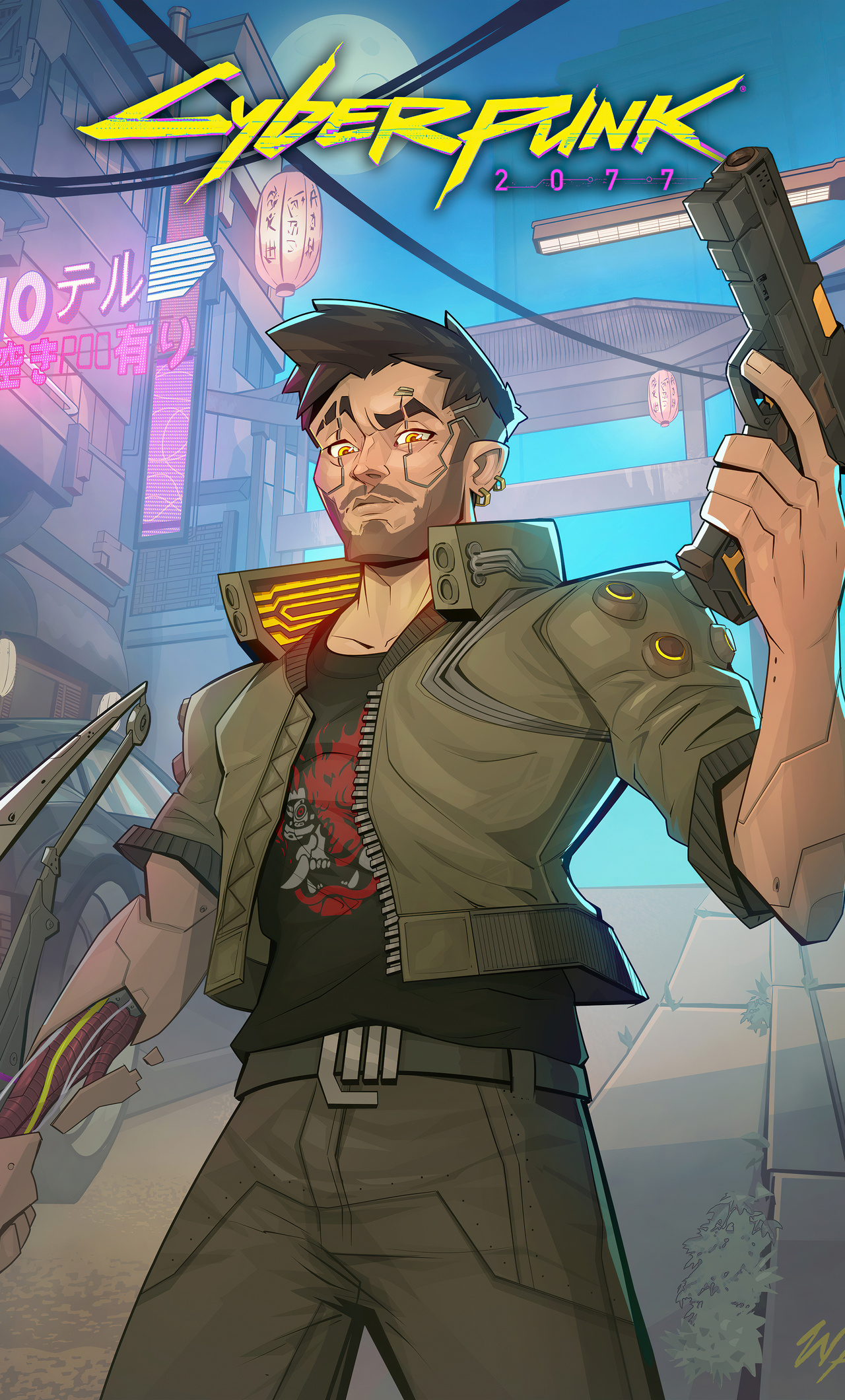 1280x2120 Cyberpunk 2077 Fanart Illustration 4k iPhone 6+ ,HD 4k ...