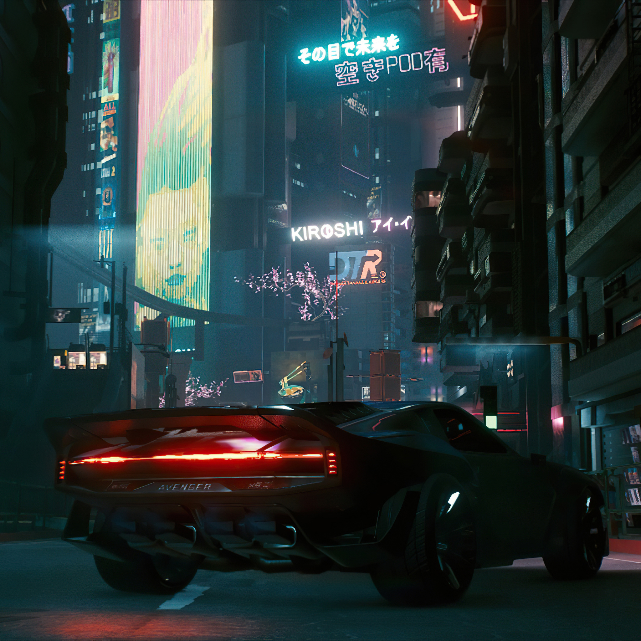 2048x2048 Cyberpunk 2077 Quadra Turbo R 740 Car Ipad Air ,HD 4k ...
