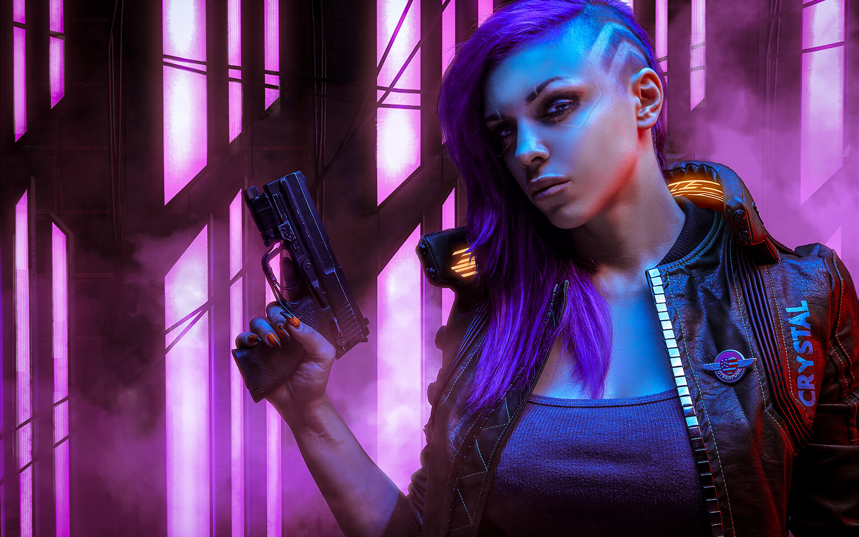 2880x1800 Cyberpunk 2077 With Gun Macbook Pro Retina ,HD 4k Wallpapers ...