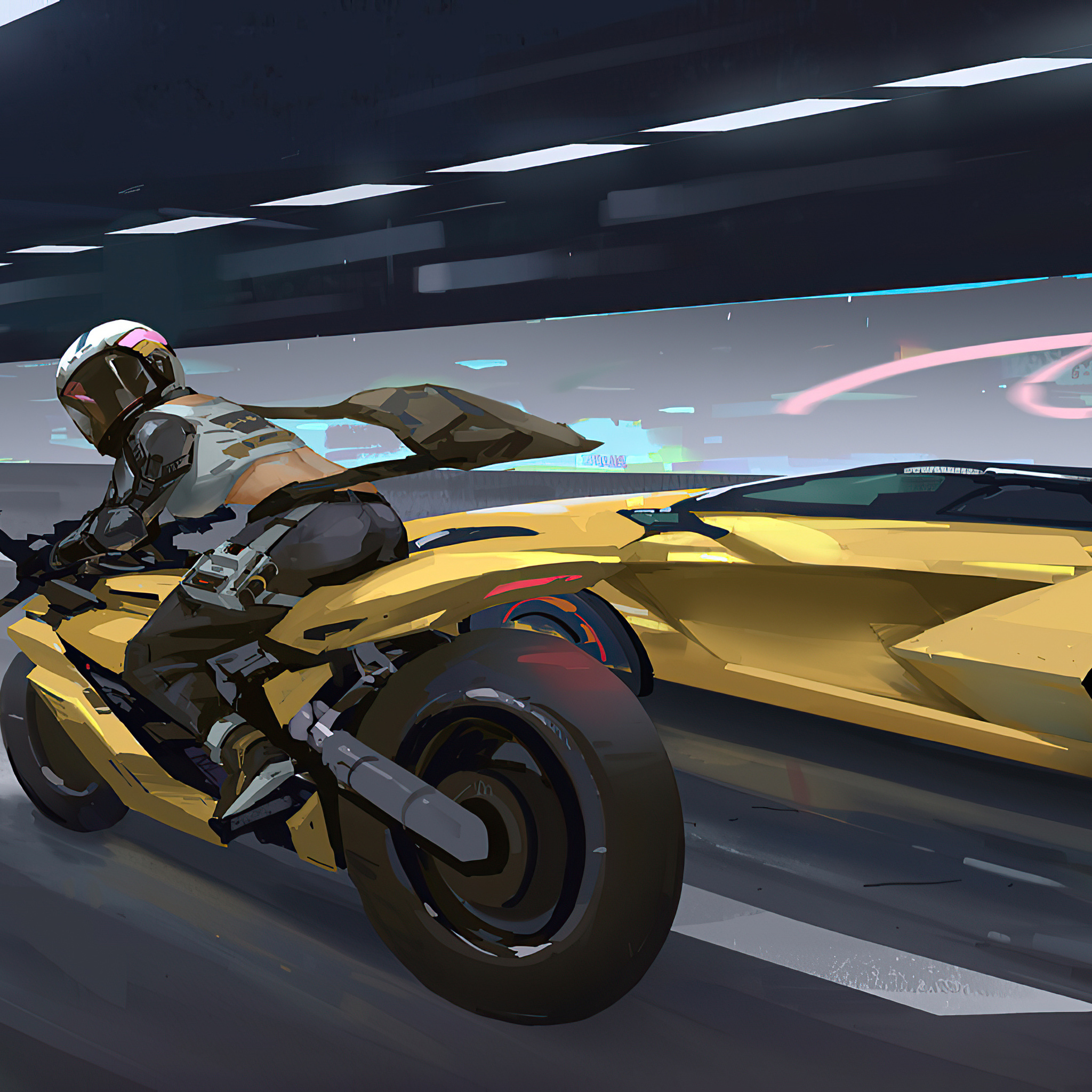 2048x2048 Cyberpunk Racing Ipad Air ,HD 4k Wallpapers,Images ...