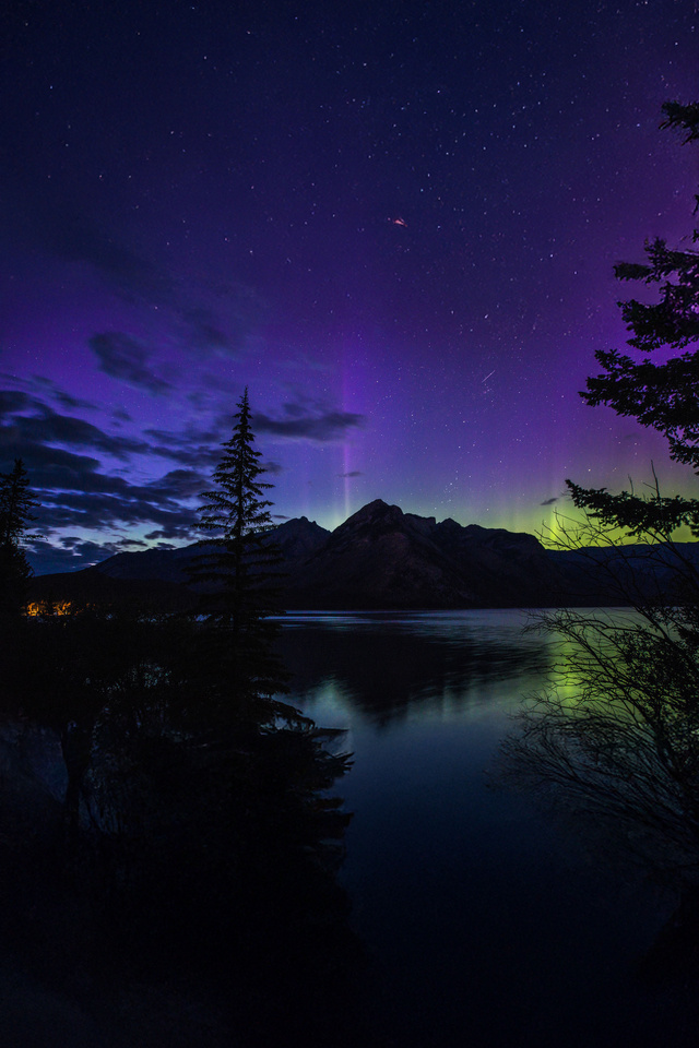 640x960 Dark Aurora Low Light Stars Space iPhone 4, iPhone 4S ,HD 4k ...