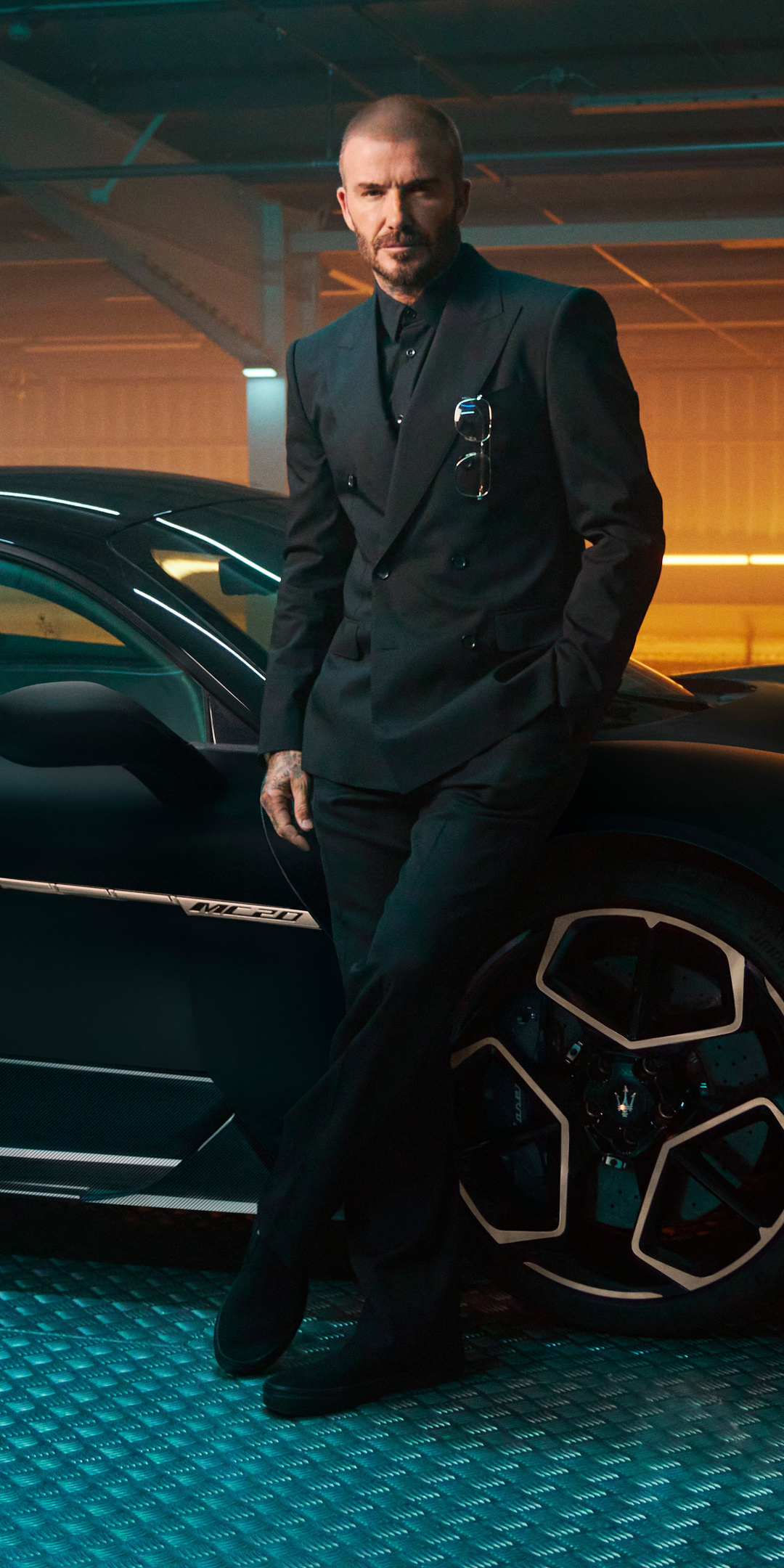1080x2160 David Beckham Maserati Mc20 Coupe Fuoriserie Edition 2023 One ...