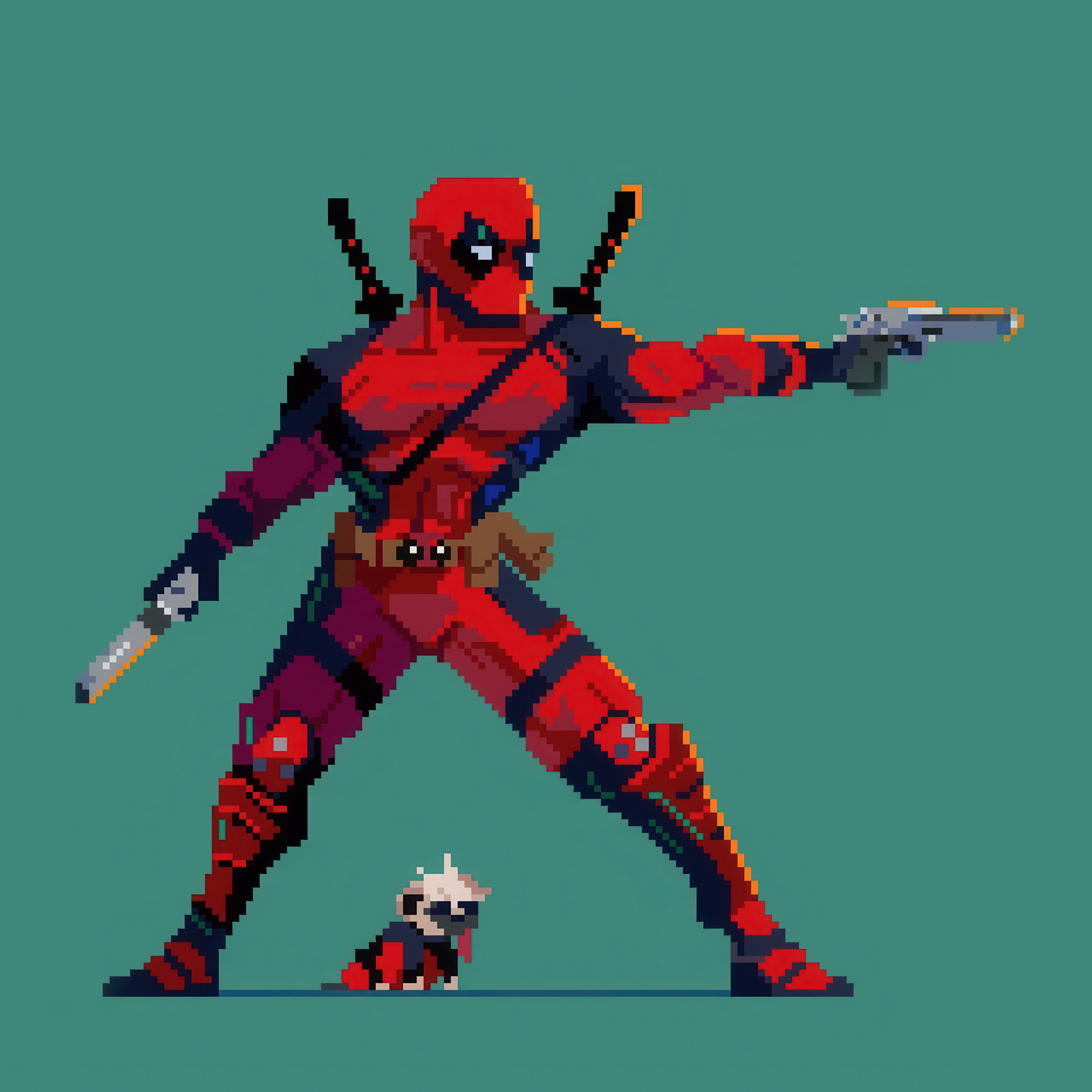 2932x2932 Deadpool 8 Bit Ipad Pro Retina Display ,HD 4k Wallpapers ...