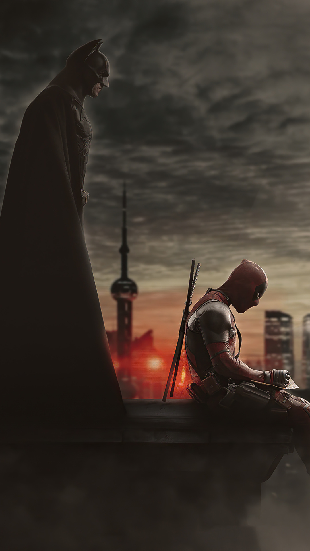 1080x1920 Deadpool And Batman 4k Iphone 7,6s,6 Plus, Pixel xl ,One Plus ...