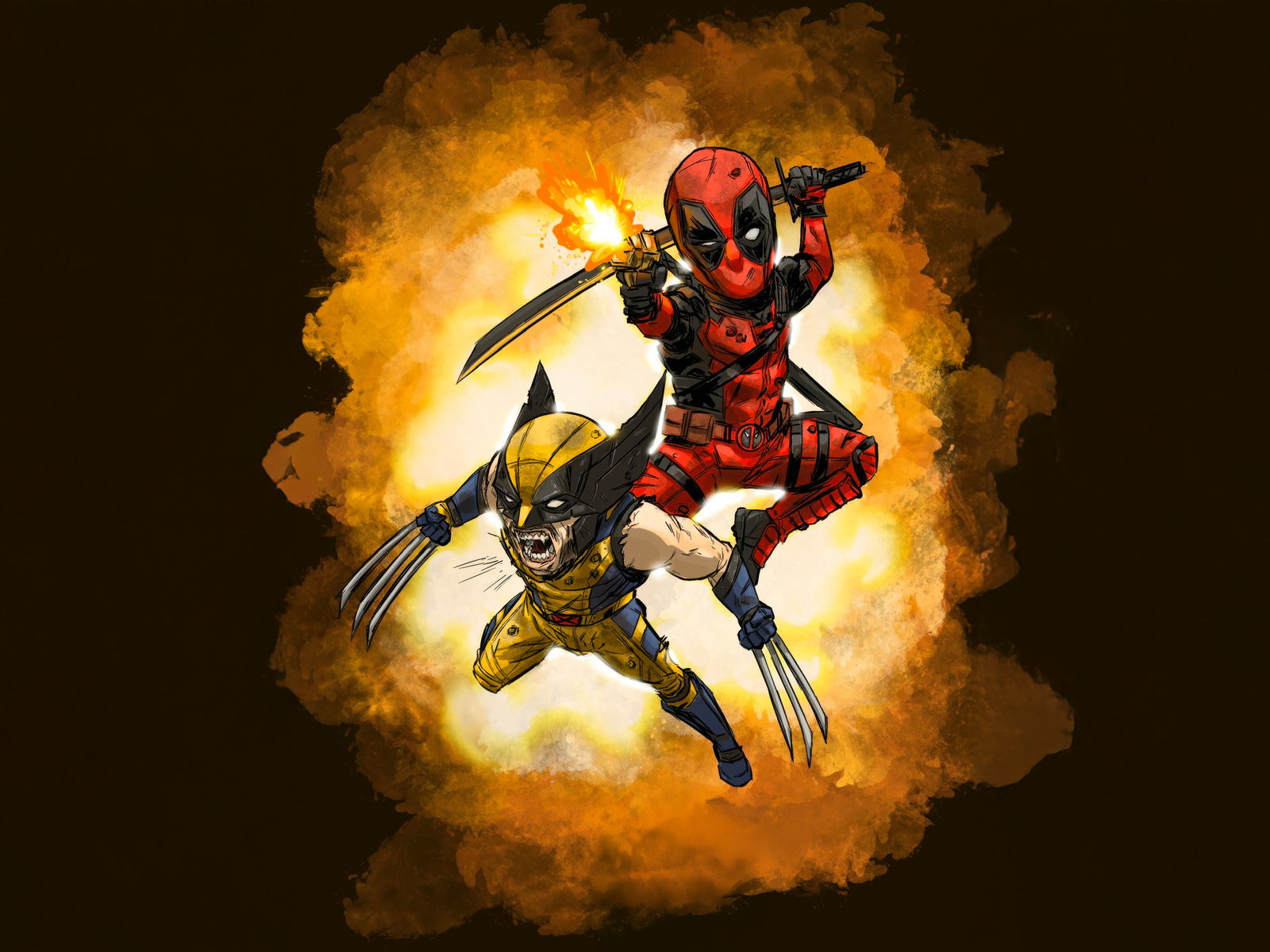 1600x1200 Deadpool And Wolverine Allies In Mayhem Wallpaper,1600x1200 ...