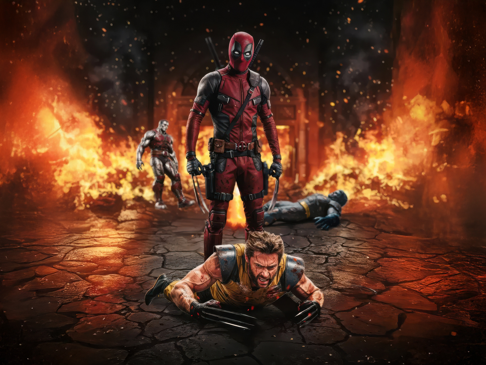 1600x1200 Deadpool And Wolverine Down Wallpaper,1600x1200 Resolution HD ...