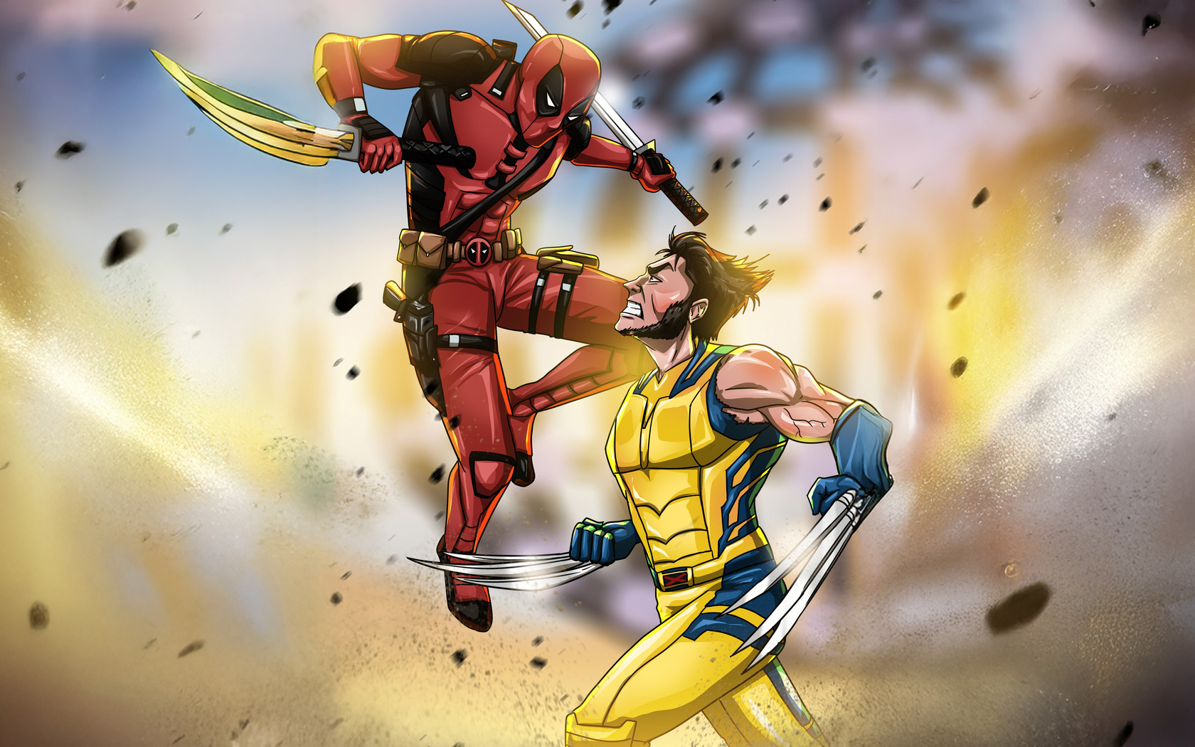 1680x1050 Deadpool And Wolverine Long Fight Wallpaper,1680x1050 ...