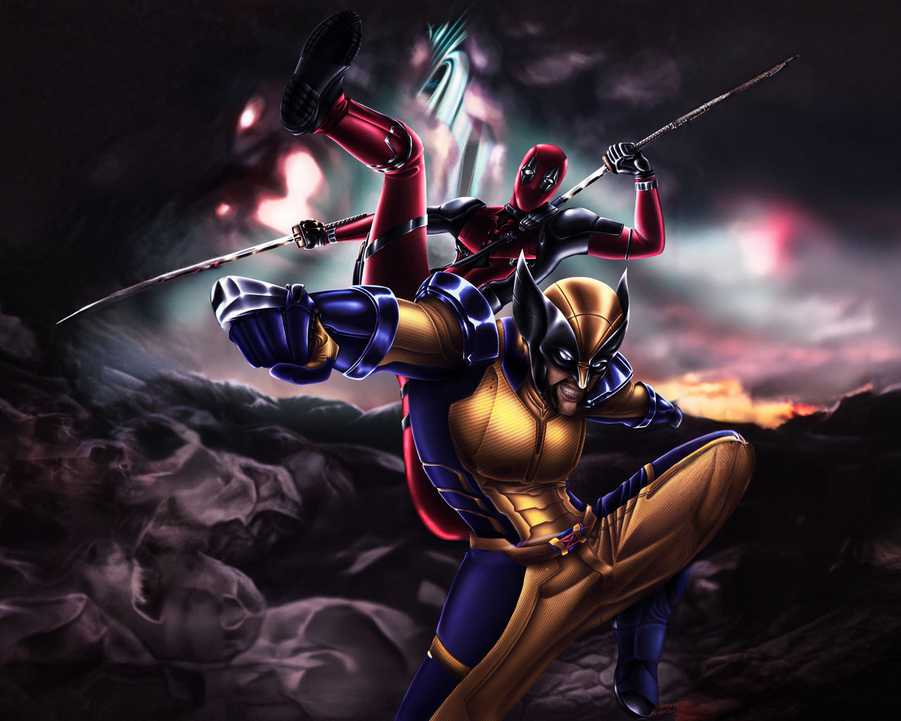 1280x1024 Deadpool And Wolverine Power Control Wallpaper,1280x1024 ...