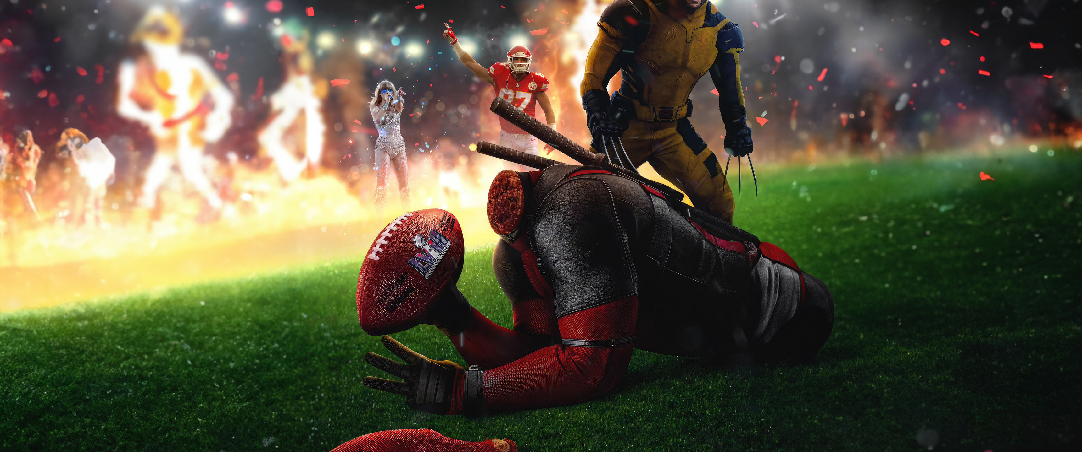 3440x1440 Deadpool And Wolverine Super Bowl UltraWide Quad HD 1440P ,HD ...