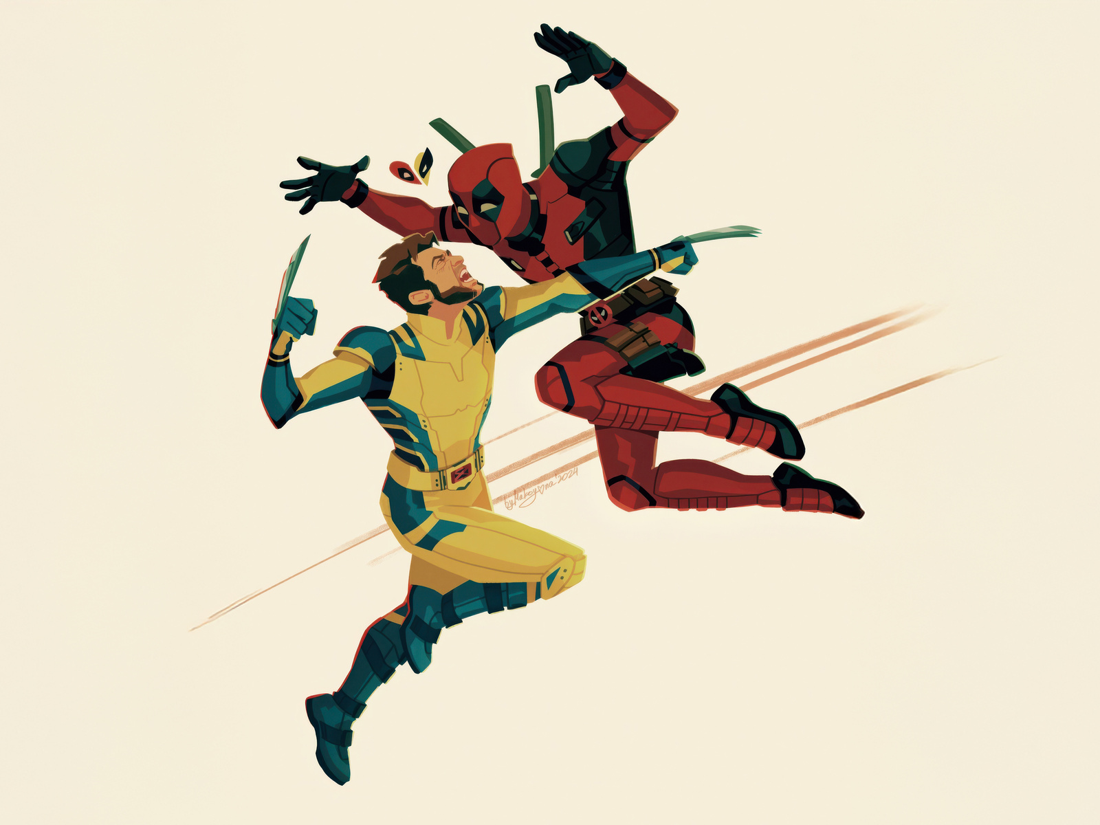 1600x1200 Deadpool And Wolverine The Art Of Destruction Wallpaper ...