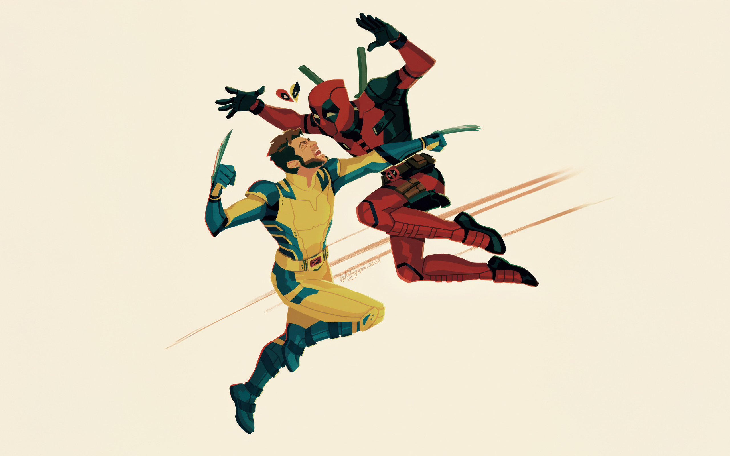 2560x1600 Deadpool And Wolverine The Art Of Destruction Wallpaper ...