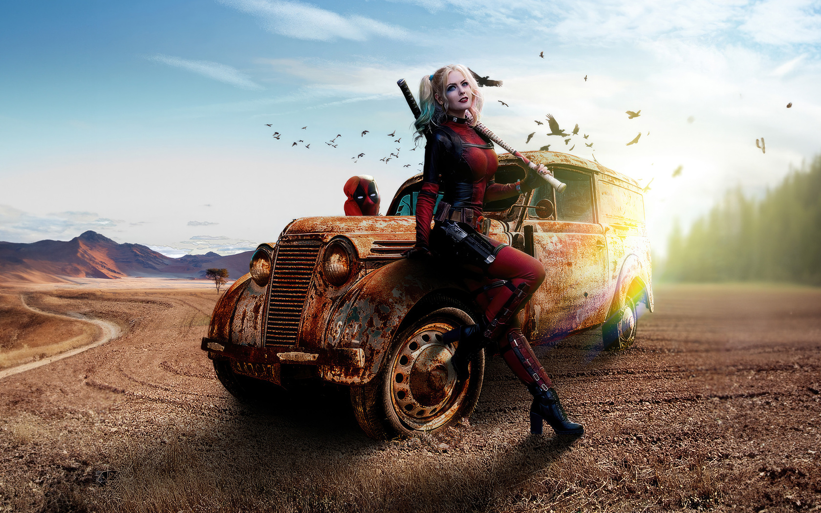 1680x1050 Deadpool Female Sidekick Hits The Road Wallpaper,1680x1050 ...