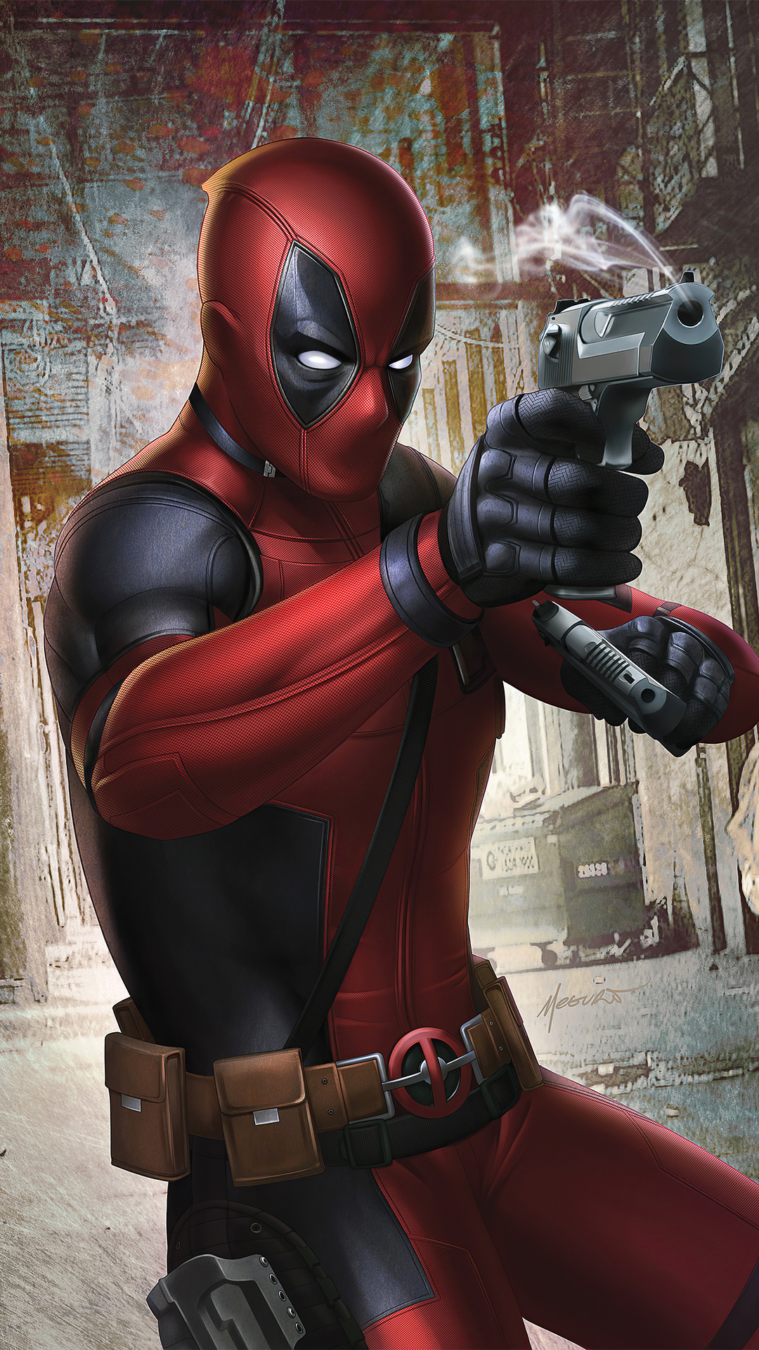 1080x1920 Deadpool Gun Artwork 4k Iphone 7,6s,6 Plus, Pixel xl ,One ...