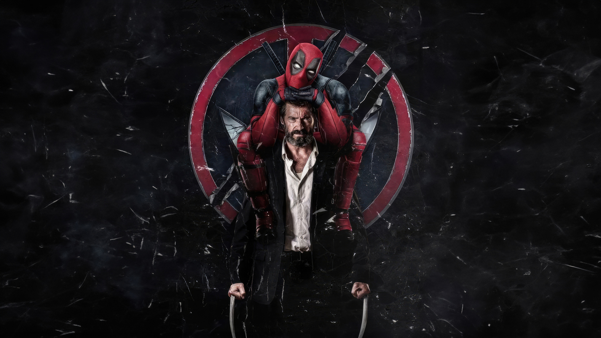 1920x1080 Deadpool Hitching A Ride On Wolverine Shoulders Laptop Full ...
