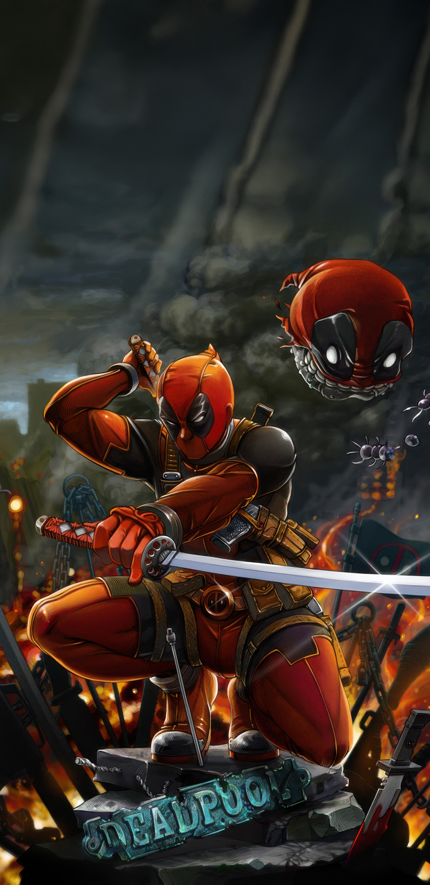 1440x2960 Deadpool Justice Collides Samsung Galaxy Note 9,8, S9,S8,S8 ...