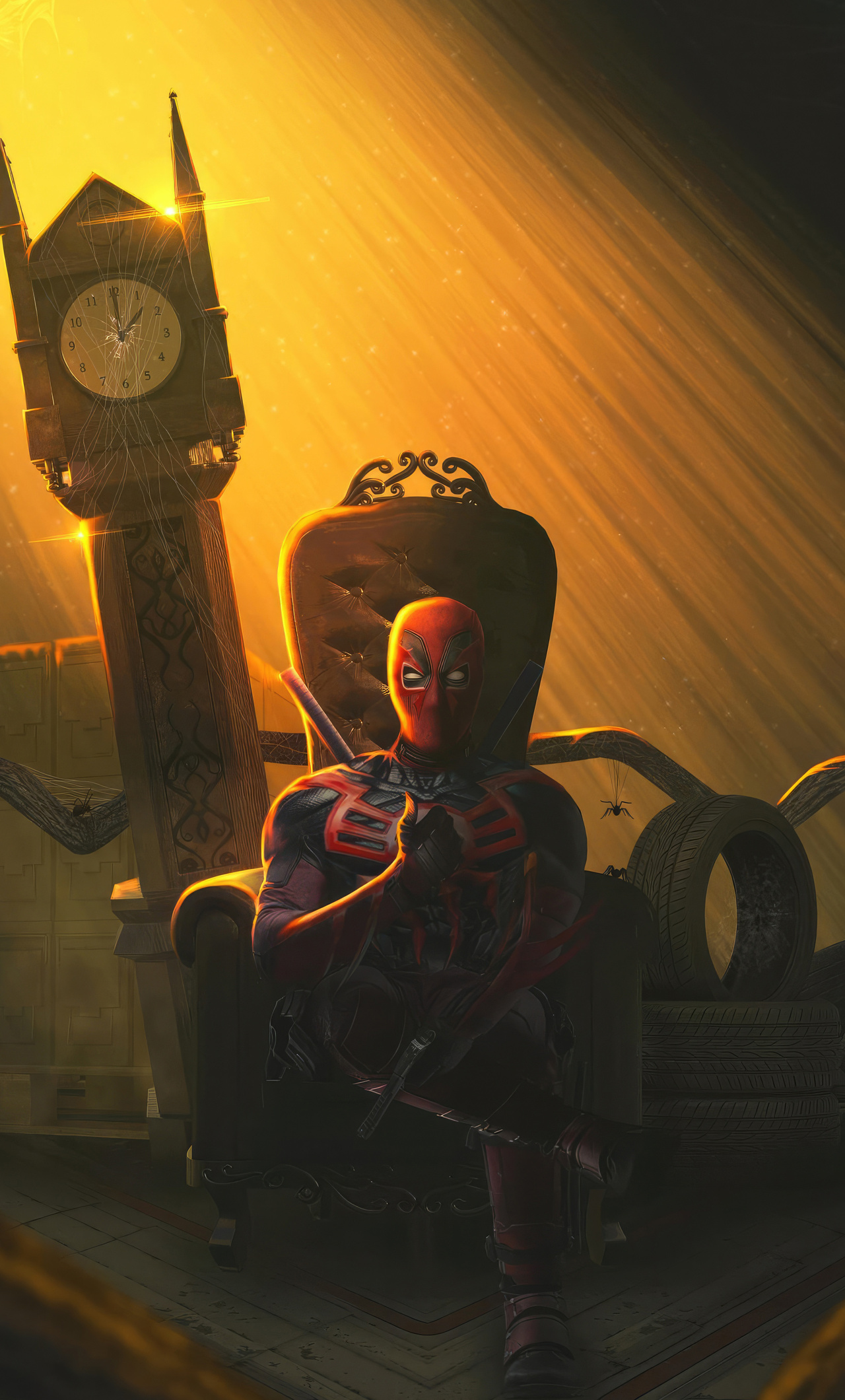 1280x2120 Deadpool Lounging On The Sofa iPhone 6+ ,HD 4k Wallpapers ...
