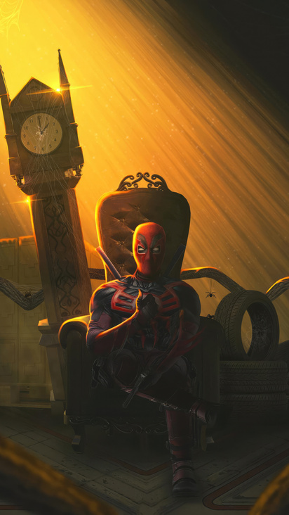 412x732 Deadpool Lounging On The Sofa 412x732 Resolution HD 4k ...