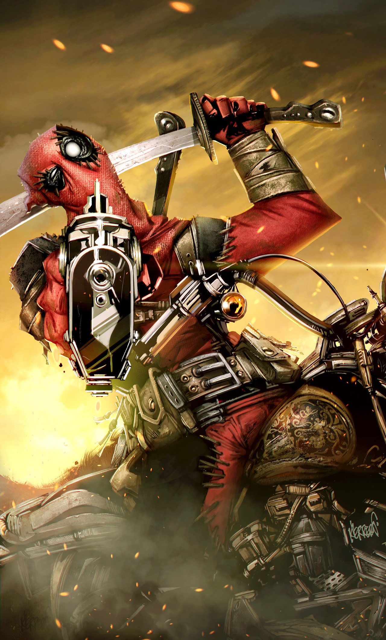 1280x2120 Deadpool On Bike iPhone 6+ ,HD 4k Wallpapers,Images ...