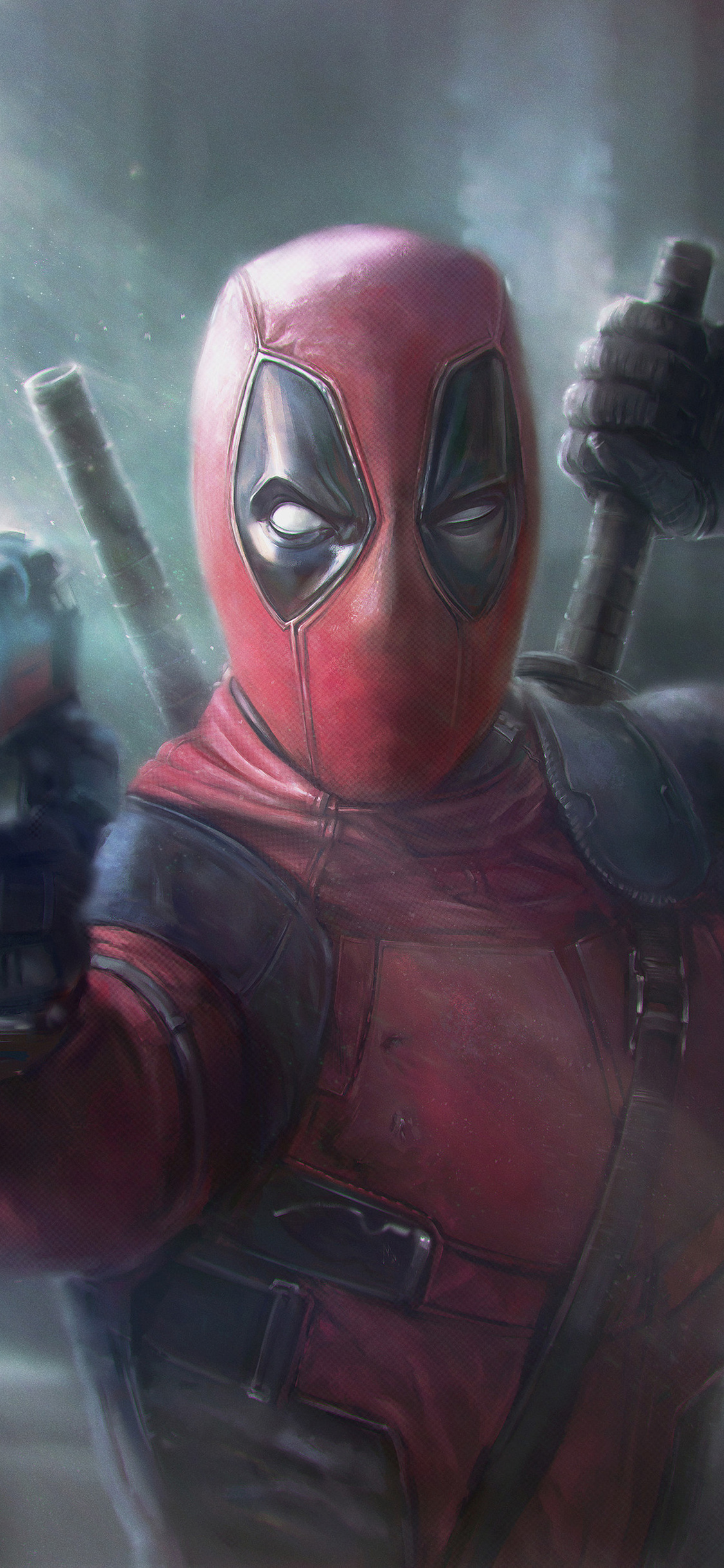 1125x2436 Deadpool Pointing Gun Artwork Iphone XS,Iphone 10,Iphone X ...