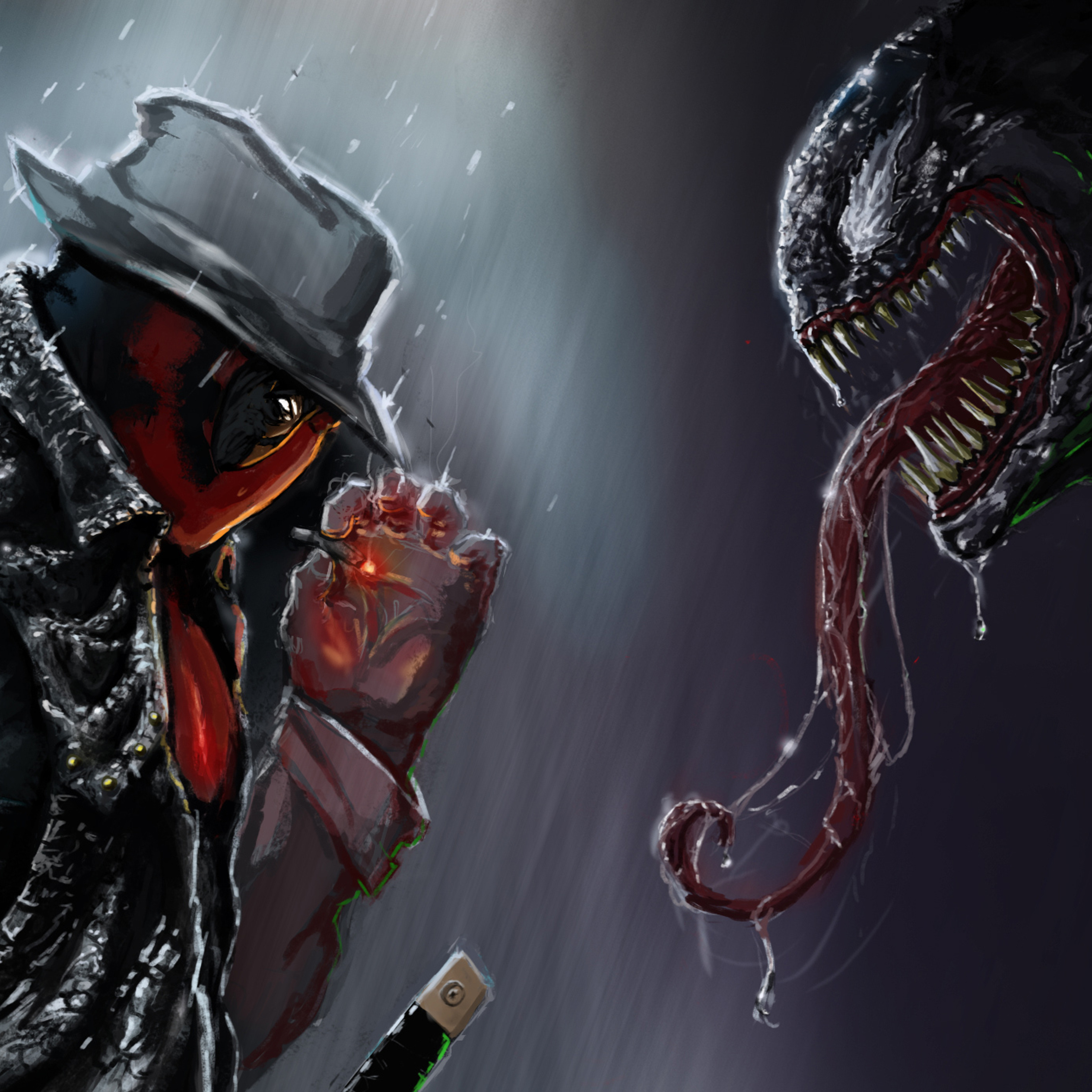 2932x2932 Deadpool Venom Ipad Pro Retina Display HD 4k Wallpapers ...