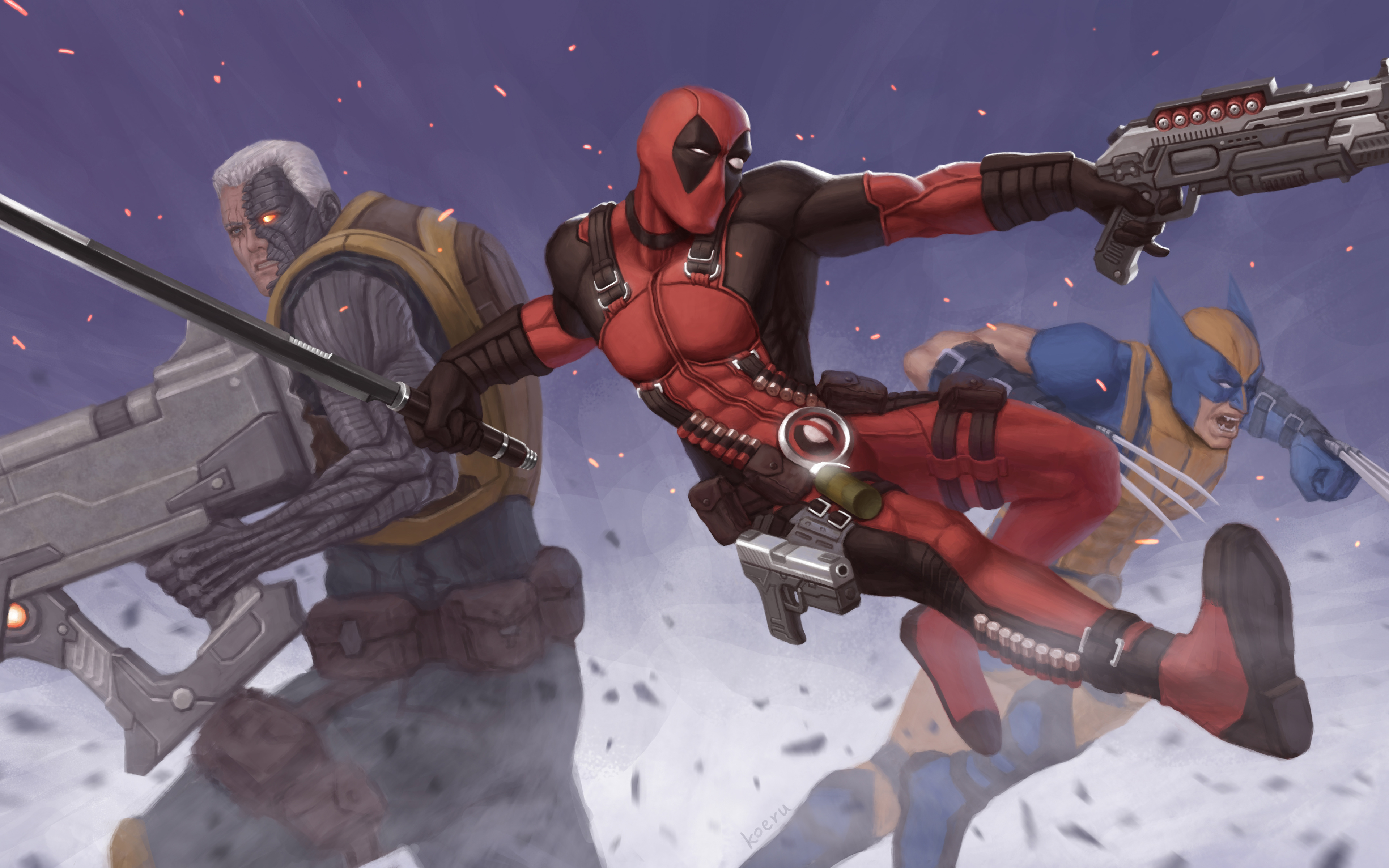 3840x2400 Deadpool X Wolverine Silent Guardian 4K ,HD 4k Wallpapers ...